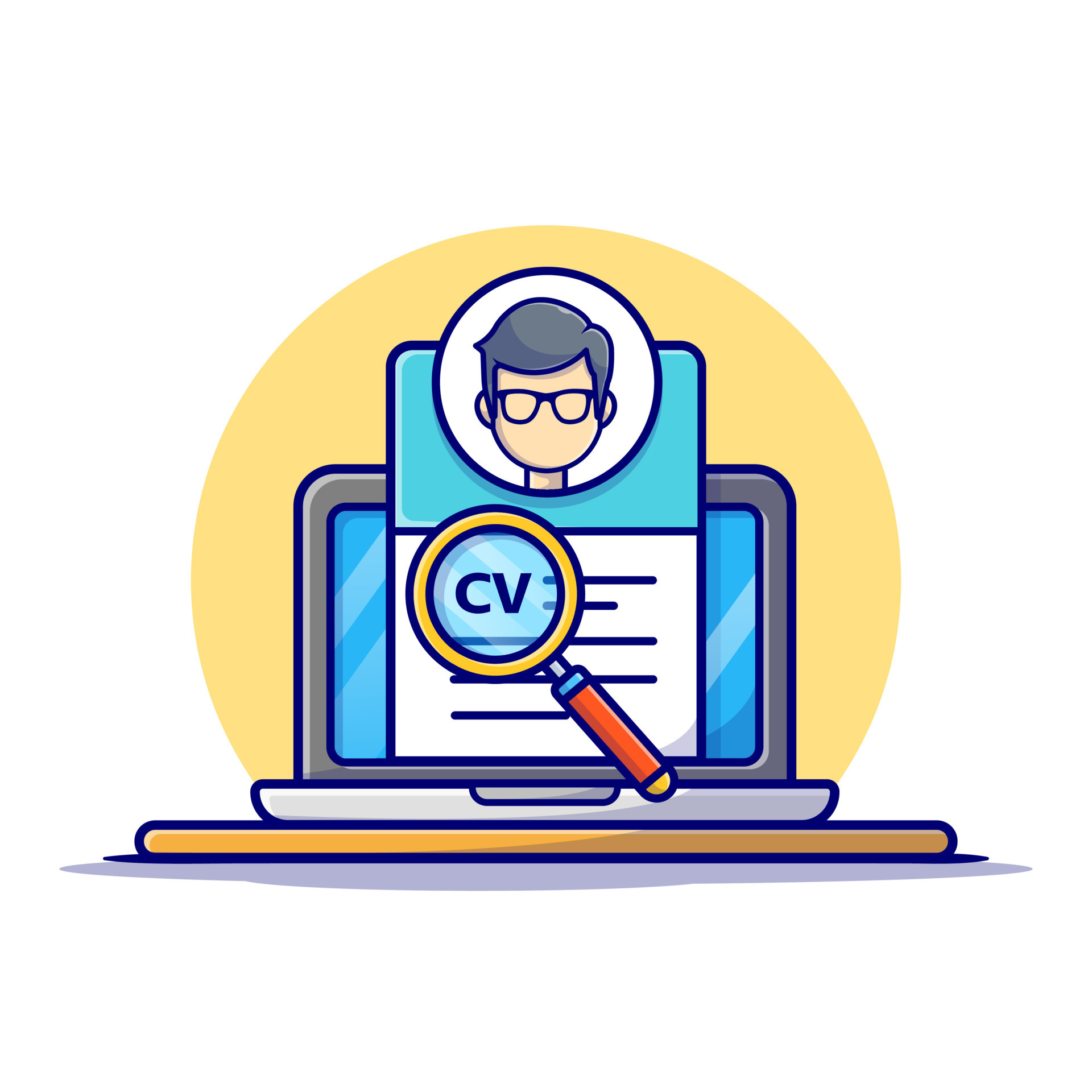 Curriculum Vitae Cartoon Vector Icon Illustration. People Business Icon ... Curriculum Vitae Cartoon Vector Icon Illustration. People Business Icon ...
