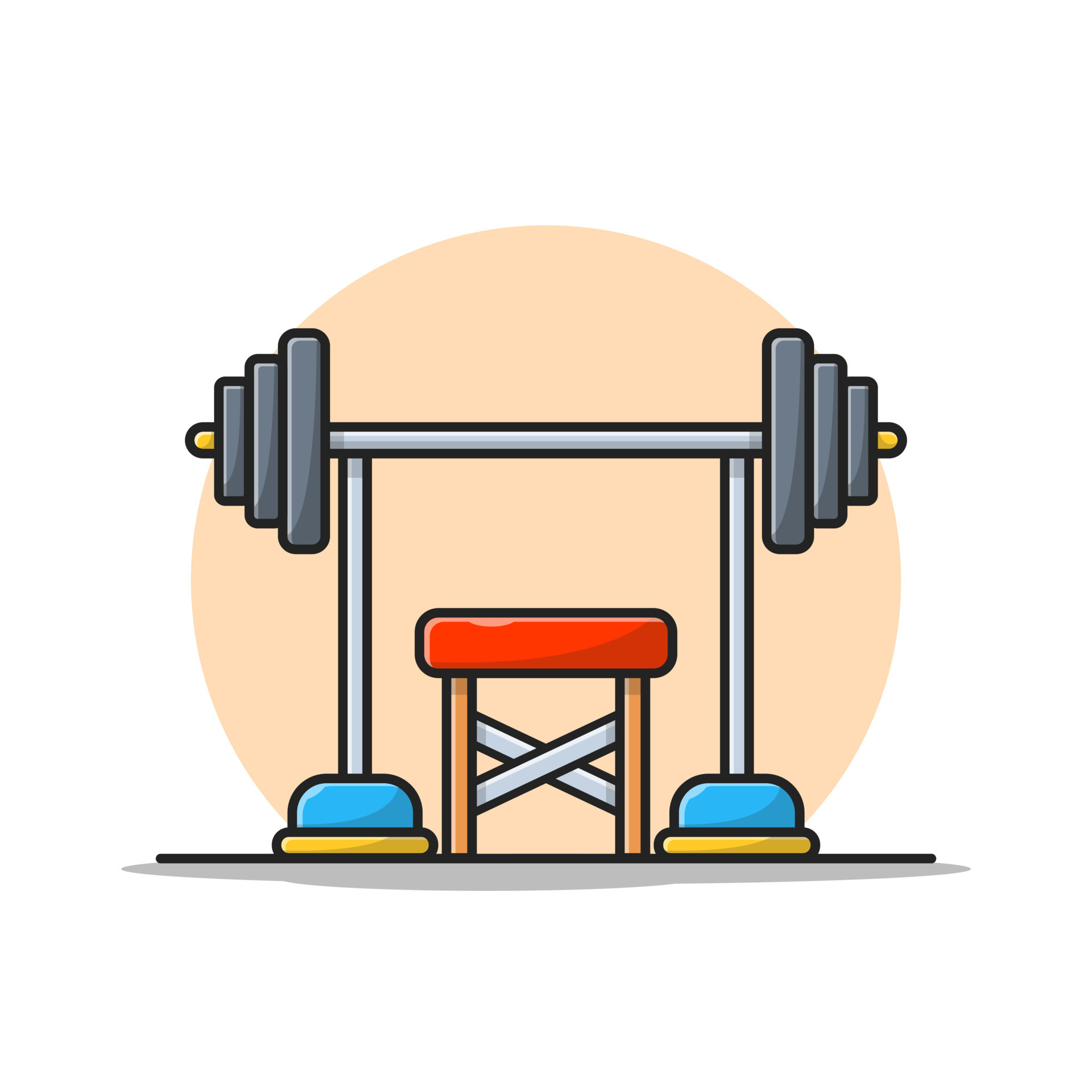 Dumbbell Gym Workout Cartoon Vector Icon Illustration Sport Healthy Icon Concept Isolated