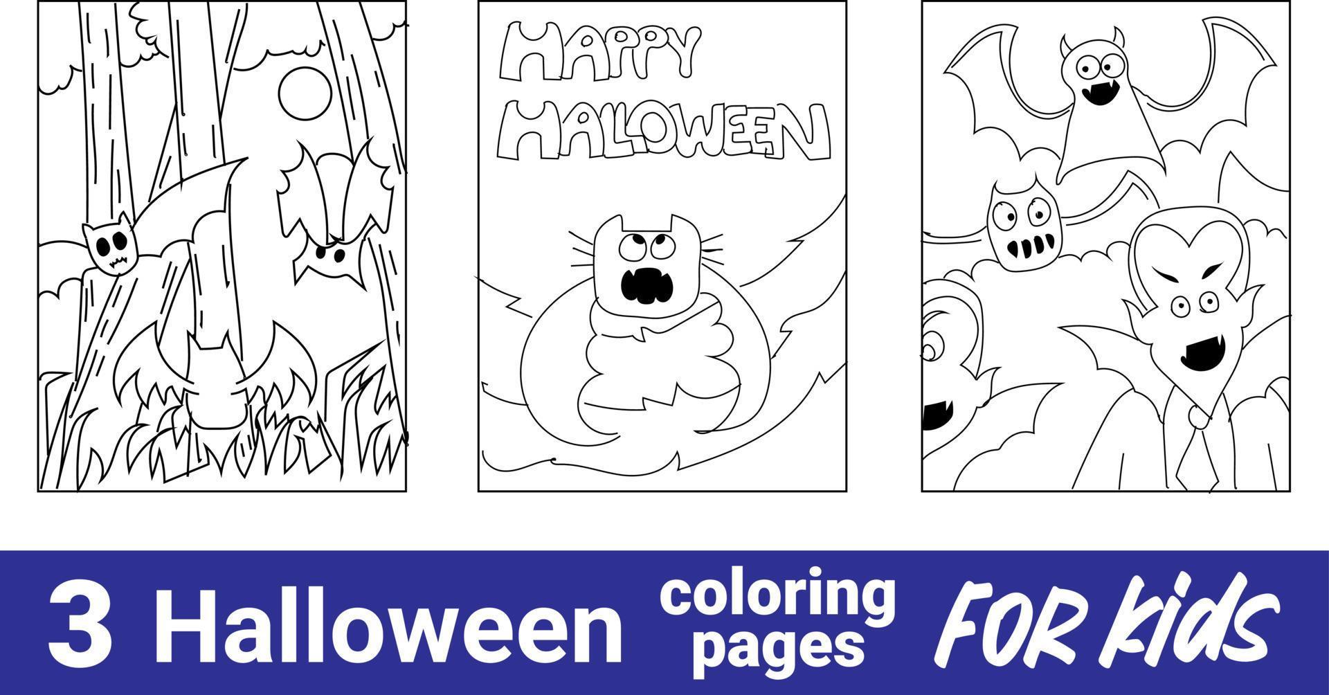 Vector haunted house black and white illustration. Halloween coloring ...