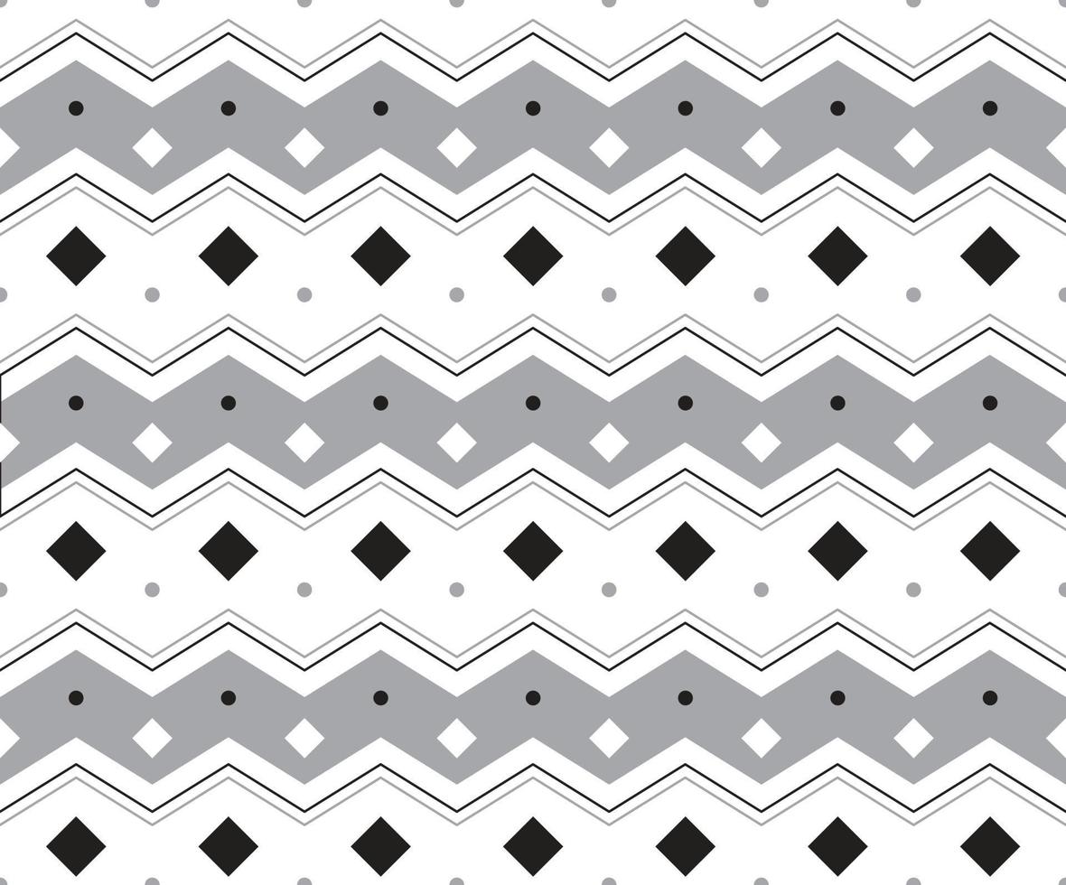 Black White Grey Diamond Tilt Square Horizontal Zig Zag Line Stripe Dot