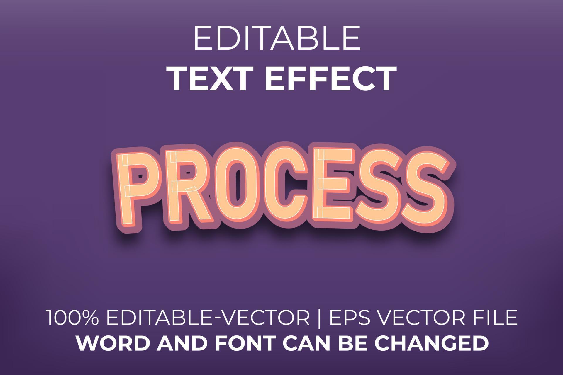 Process text effect, easy to edit 10946988 Vector Art at Vecteezy
