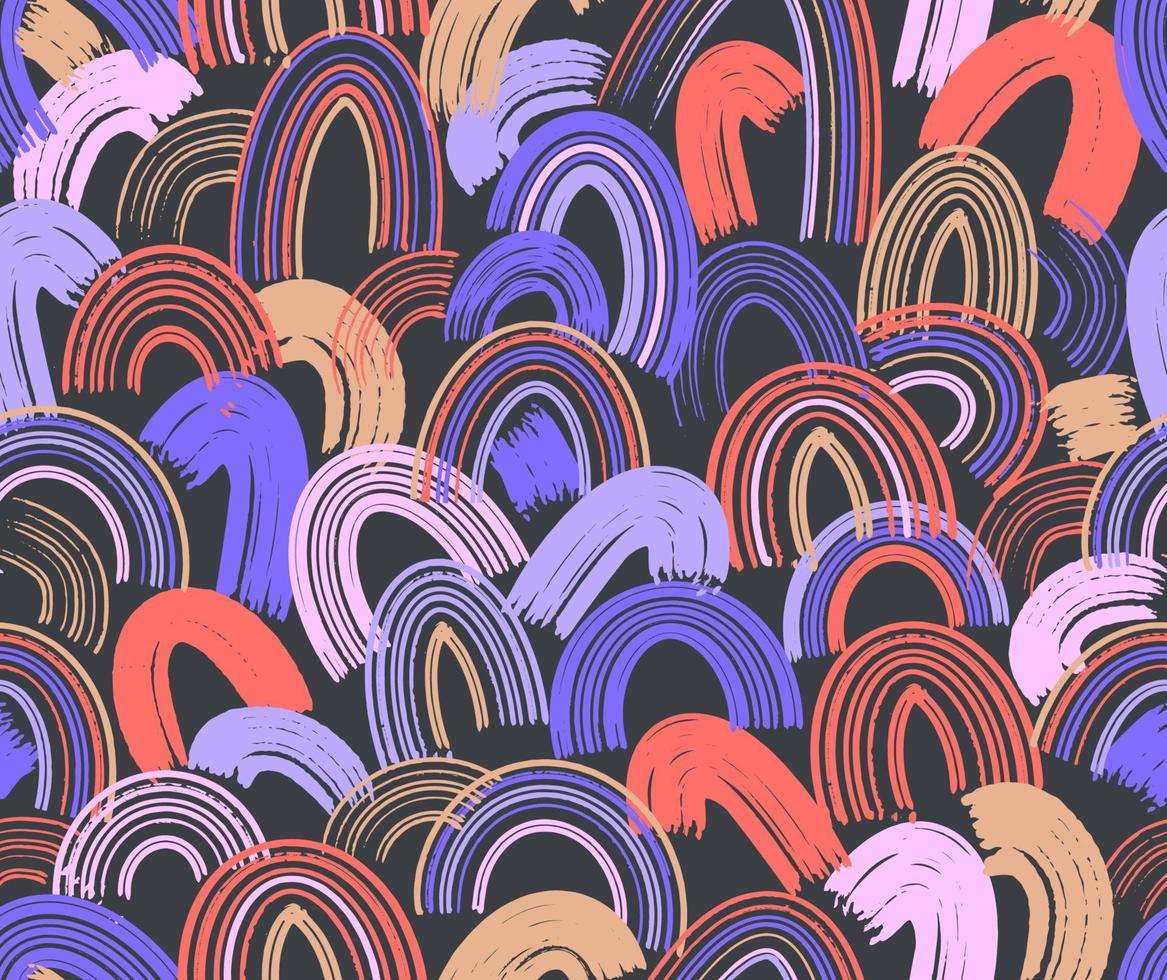 Abstract rainbow vector seamless pattern for textile design. 10947233 ...