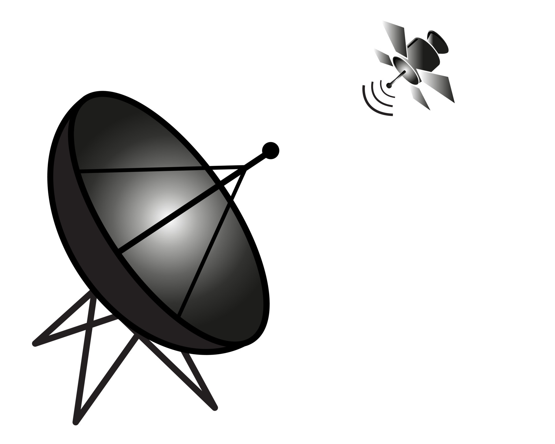 satellite dish on a white background 10948542 Vector Art at Vecteezy