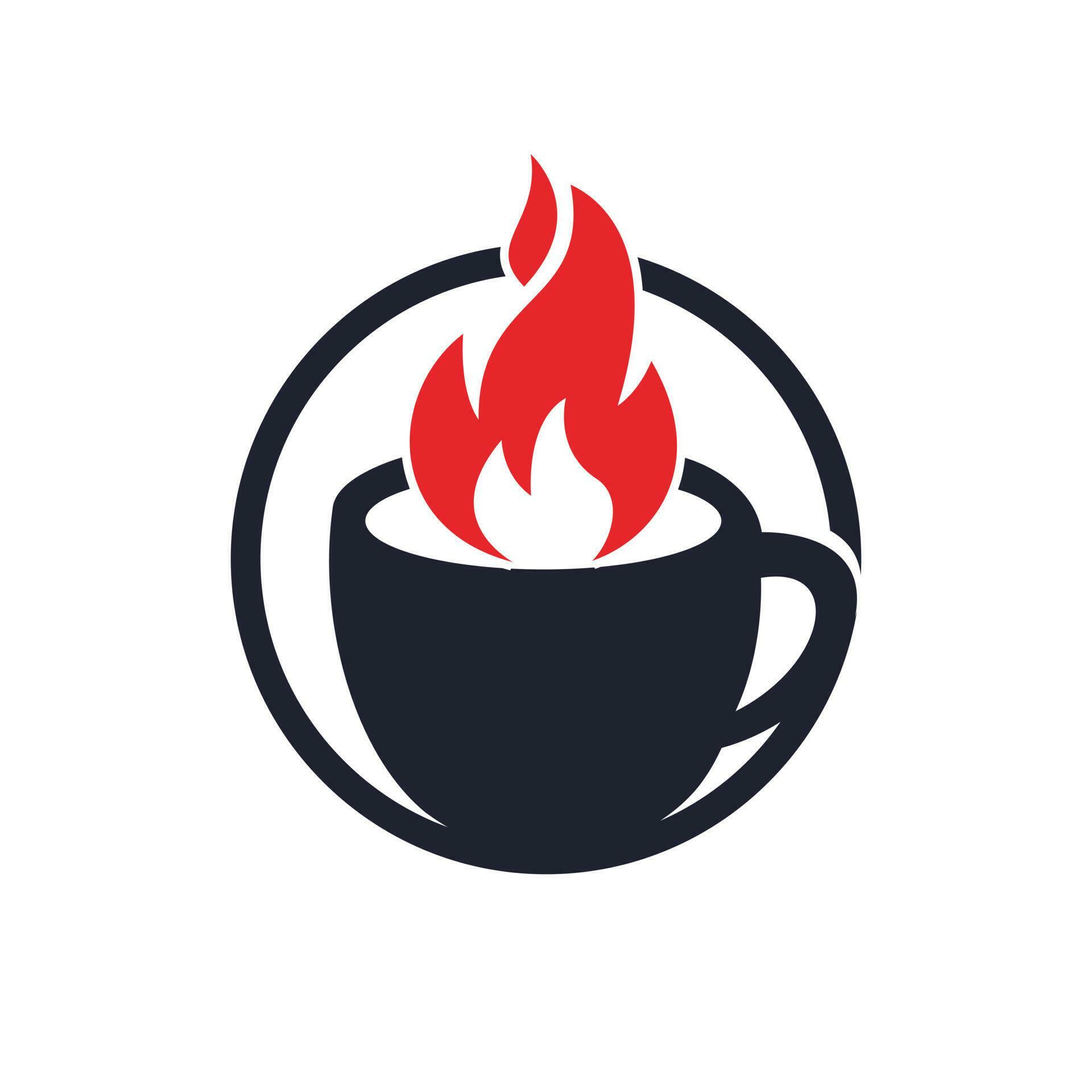 Hot coffee vector logo design template. 10948773 Vector Art at Vecteezy