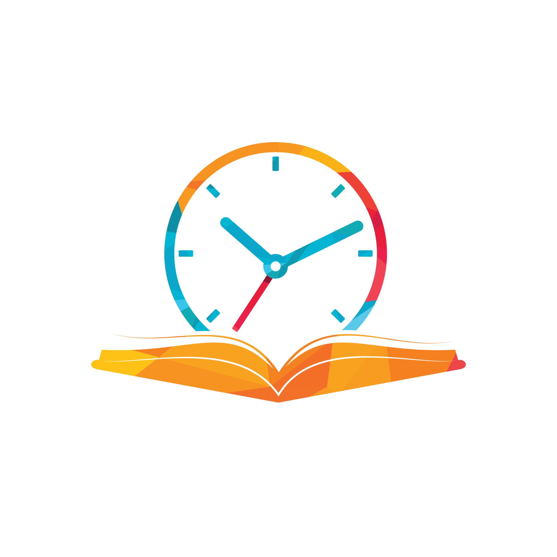 Study time vector logo design. Book with clock icon design. 10949747 Vector Art at Vecteezy