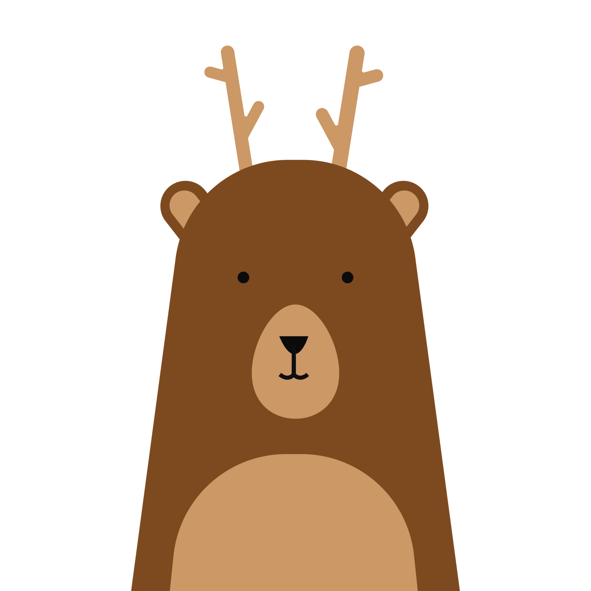 Cute deer flat design. Animal character 10950281 PNG Cute deer flat design. Animal character 10950281 PNG