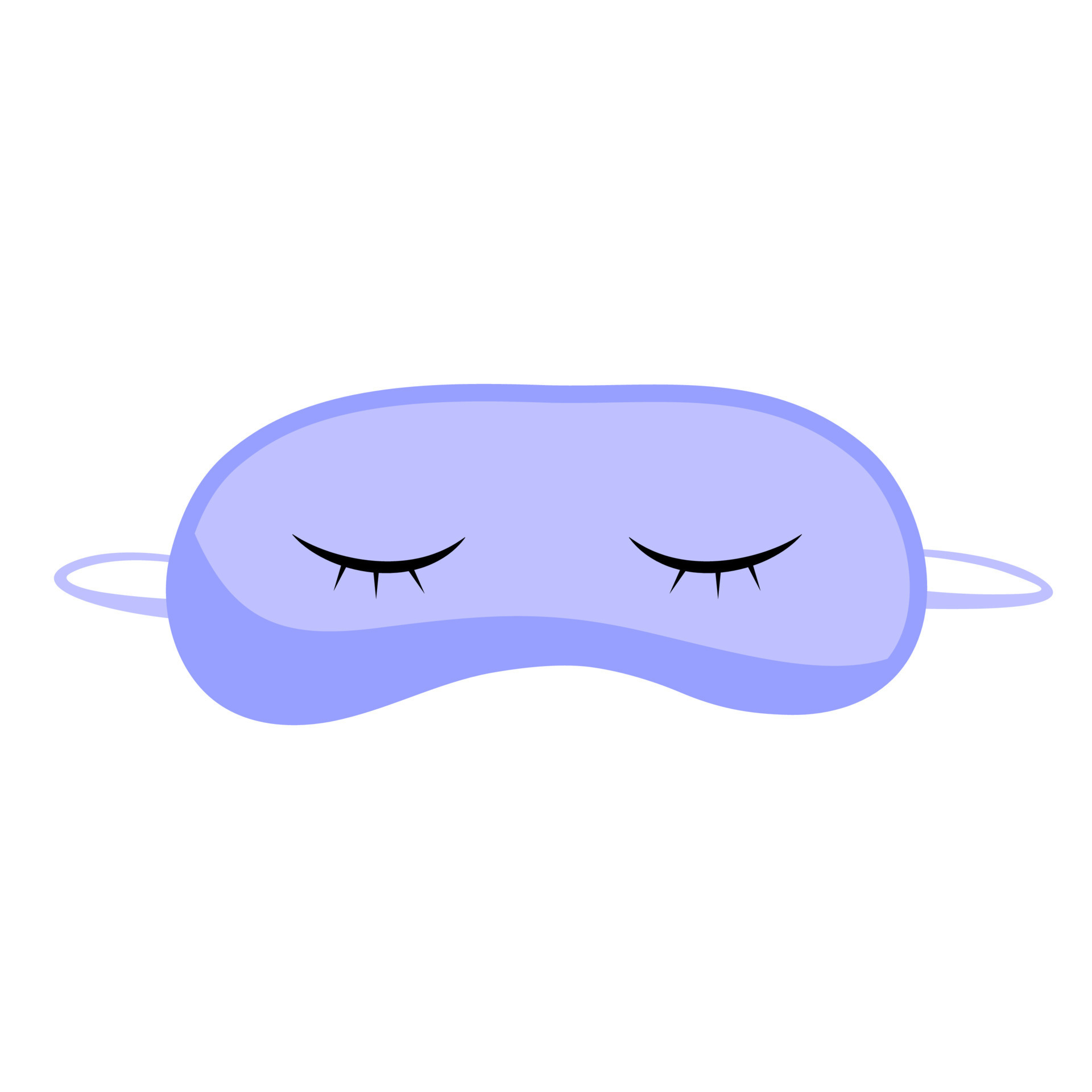 Sleep Mask In Blue Color Vector Illustration Sleep Accessory Object On A White Background Eye