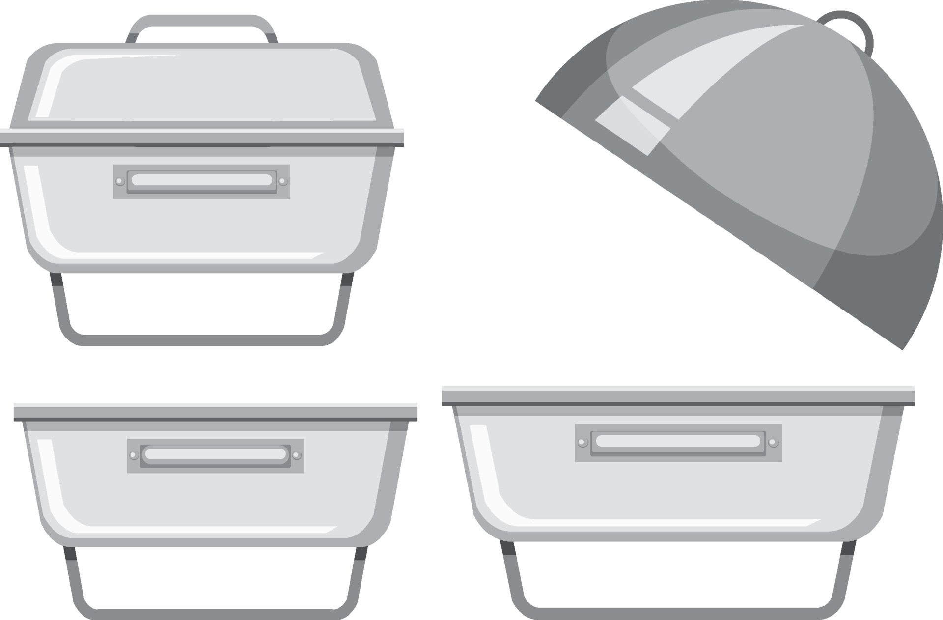 Set of buffet catering objects 10959256 Vector Art at Vecteezy