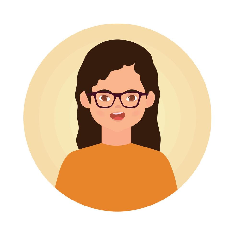Avatar Woman Wearing Glasses 10962888 Vector Art At Vecteezy