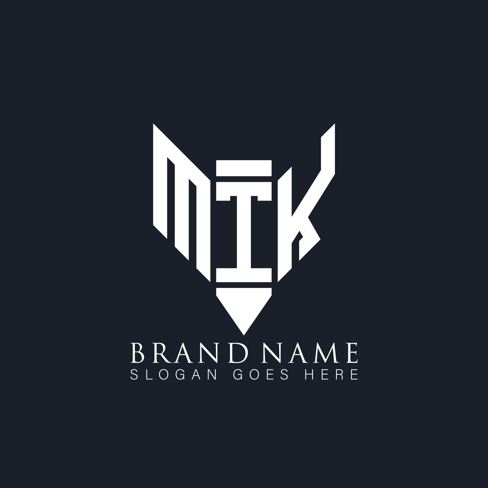 diseño de logotipo de letra webmtk sobre fondo negro. mtk creative monogram lápiz libro ...