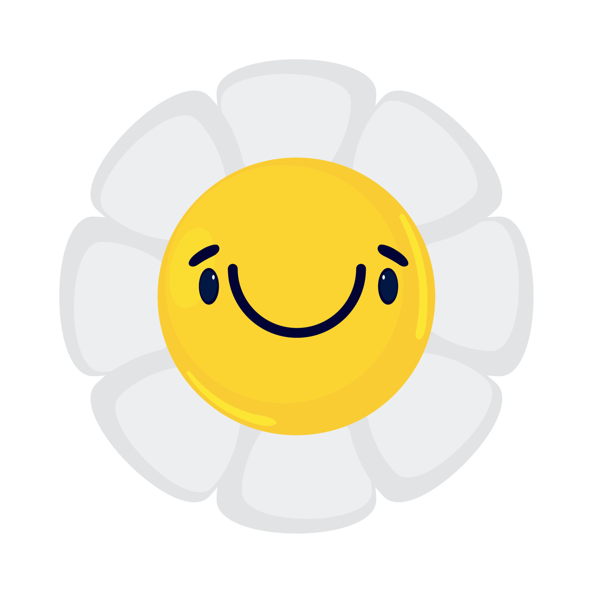 Cute Flower Smile Emoji 10963847 Vector Art At Vecteezy