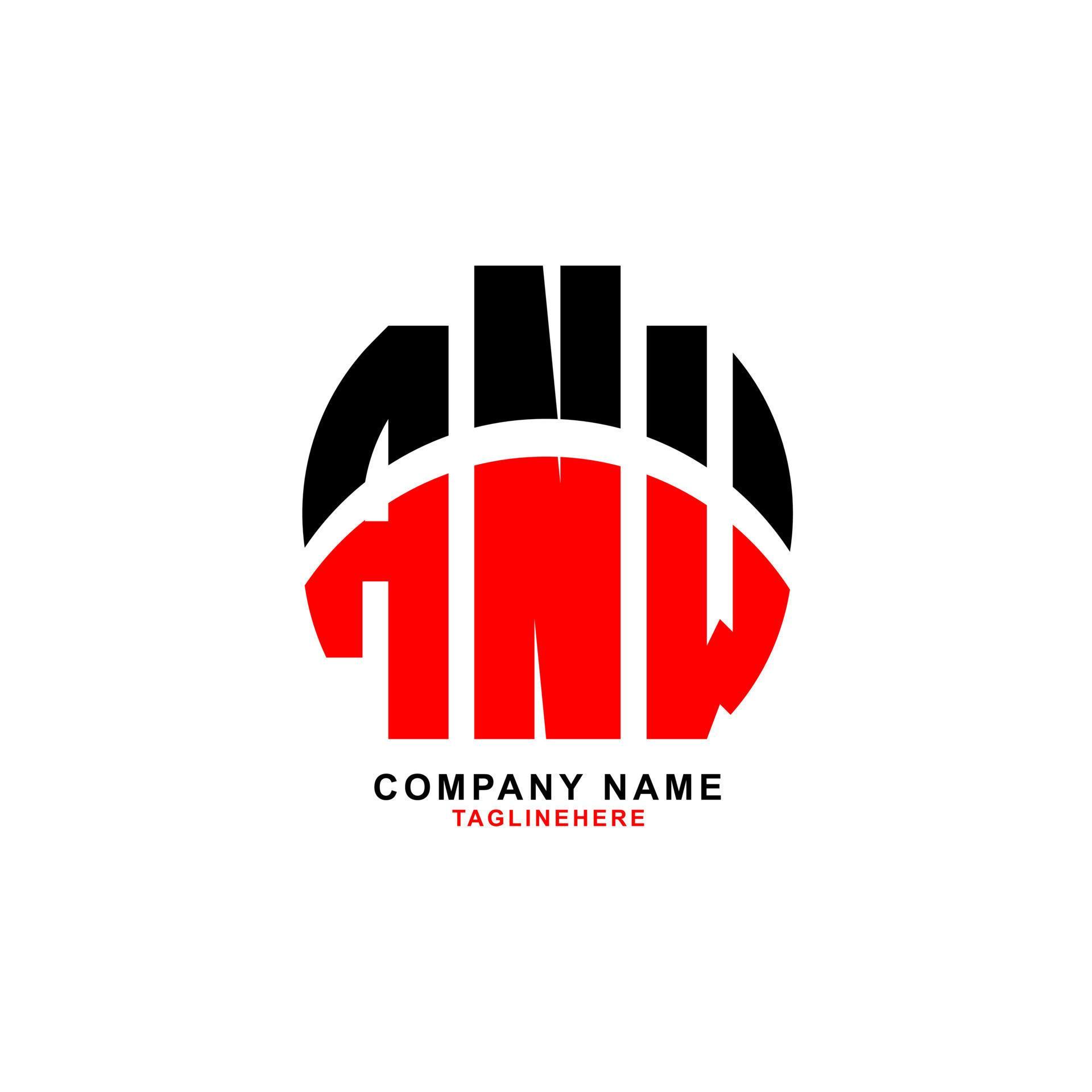 Creative Anw Letter Logo Design With White Background 10965503 Vector