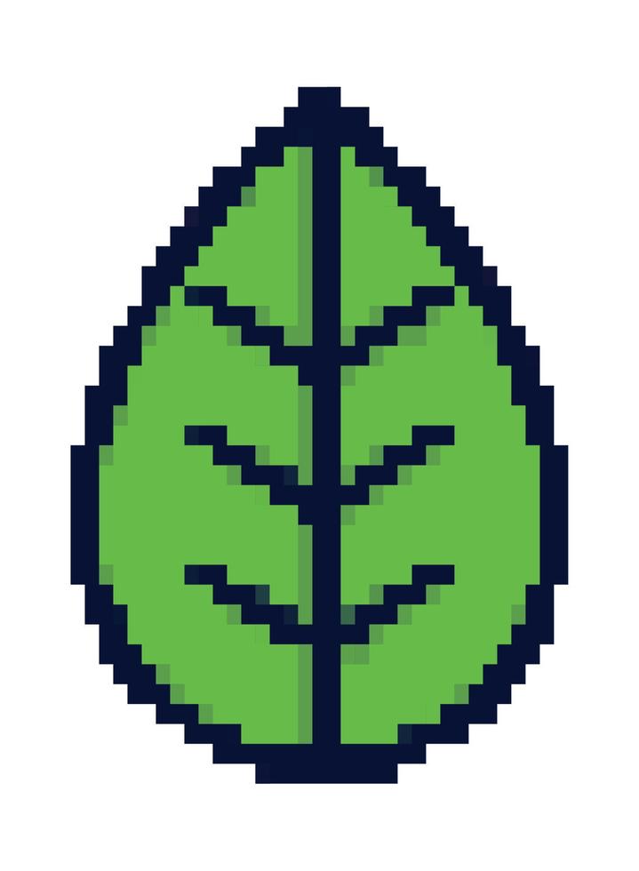 Leaf Pixel Art 10967046 Vector Art At Vecteezy