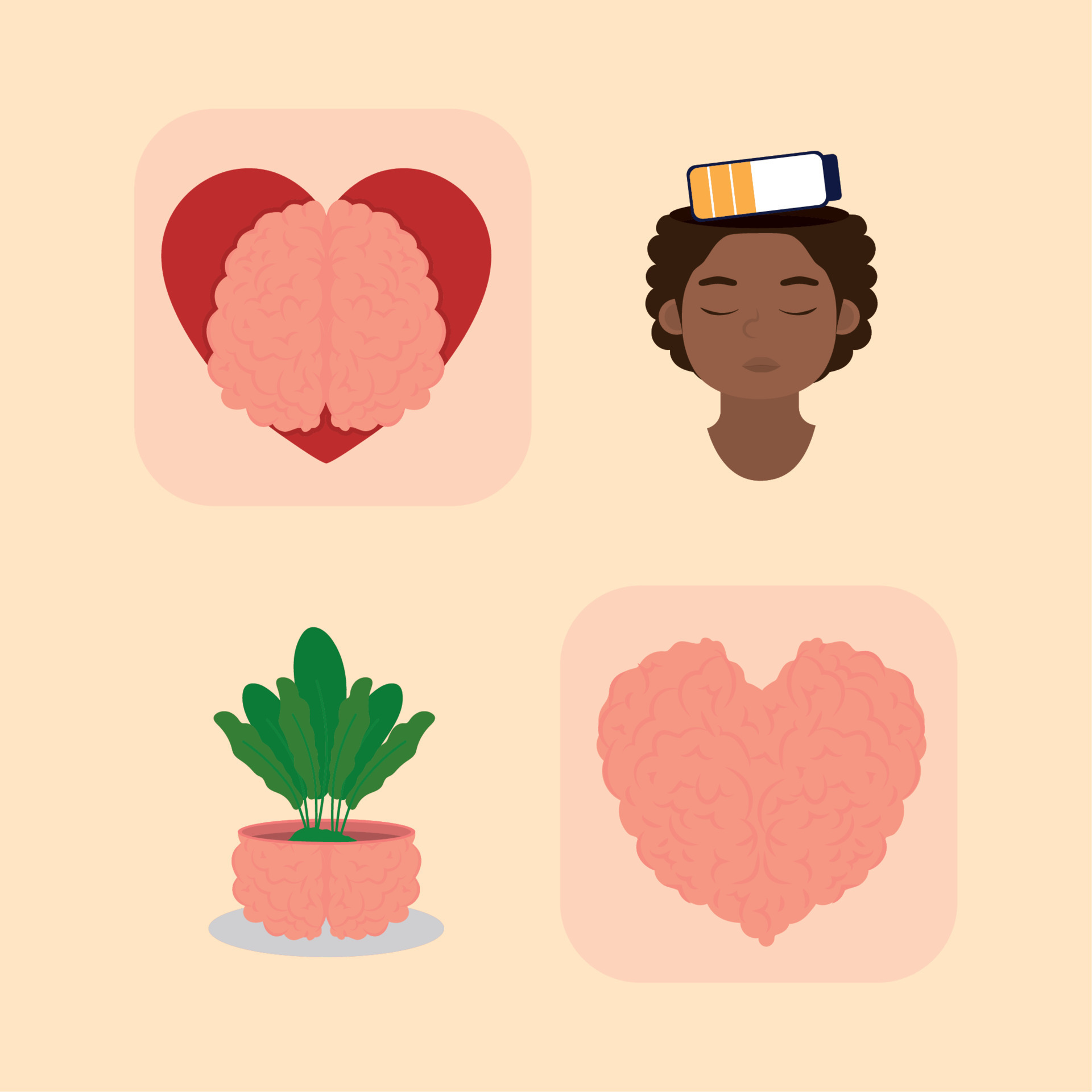 Mental Health Concept 10967355 Vector Art At Vecteezy