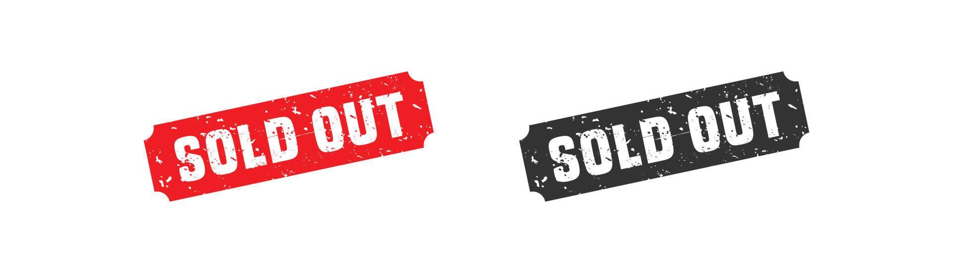 Sold out stamp rubber with grunge style on white background. 10969281 ...