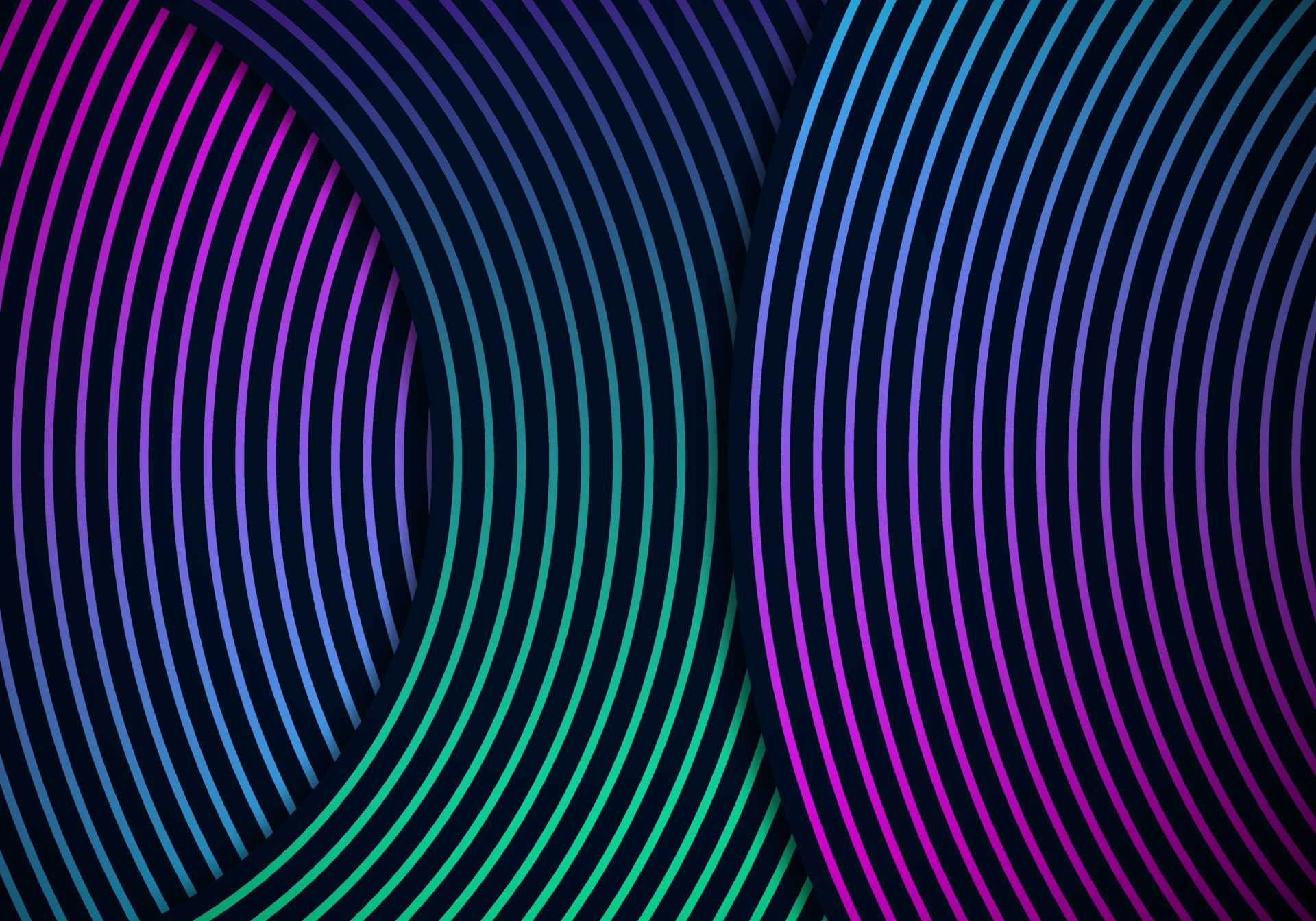 Modern Simple Overlap Circle Lines Gradient Texture On Dark Background With Copy Space 10969996