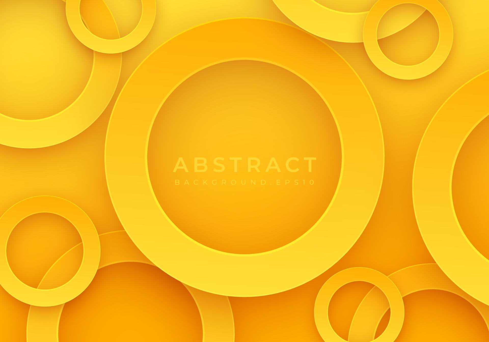 Abstract 3d Circle Papercut Layer Orange Background With Copy Space For Text 10970000 Vector Art
