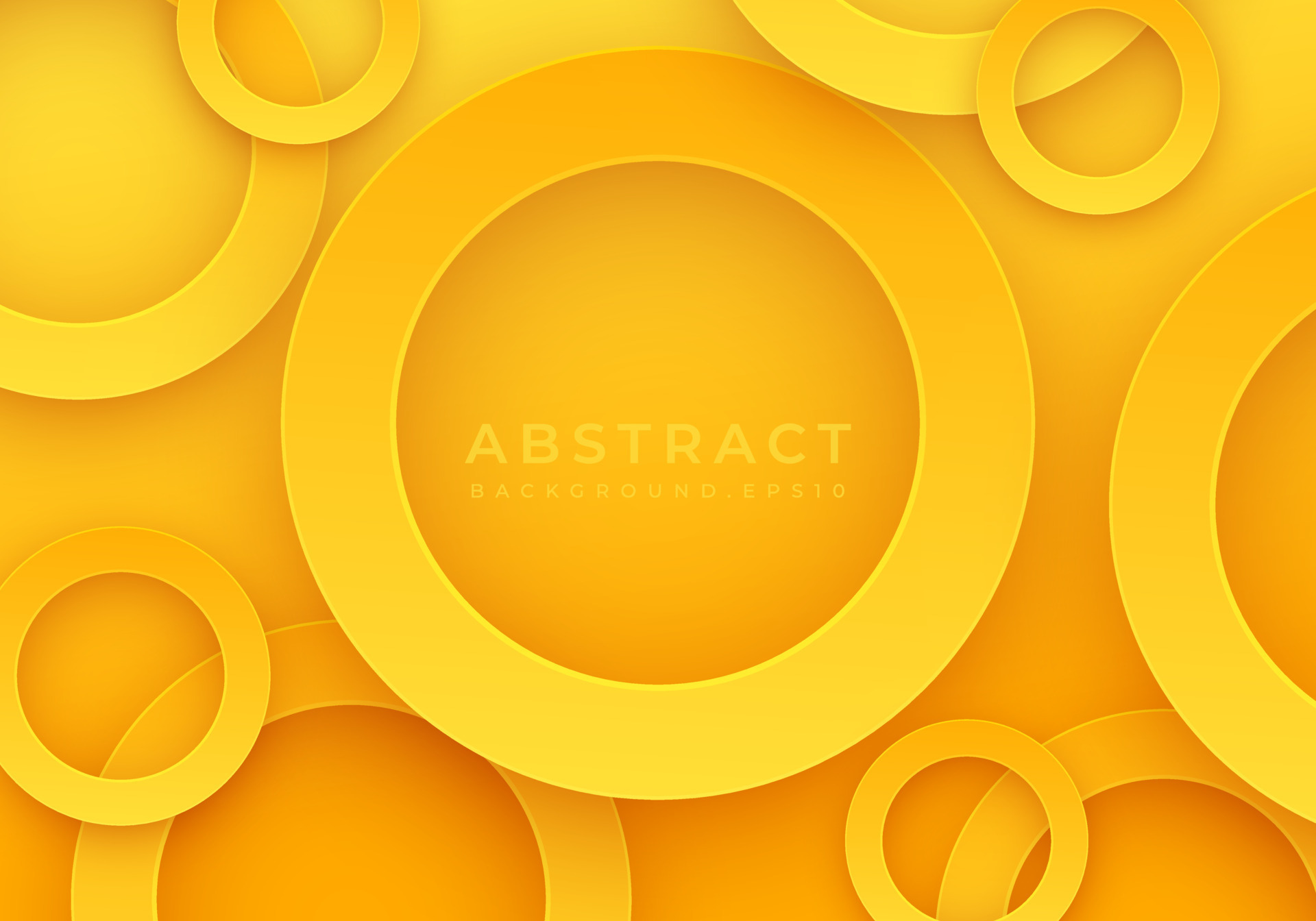Abstract 3d Circle Papercut Layer Orange Background With Copy Space For Text 10970000 Vector Art