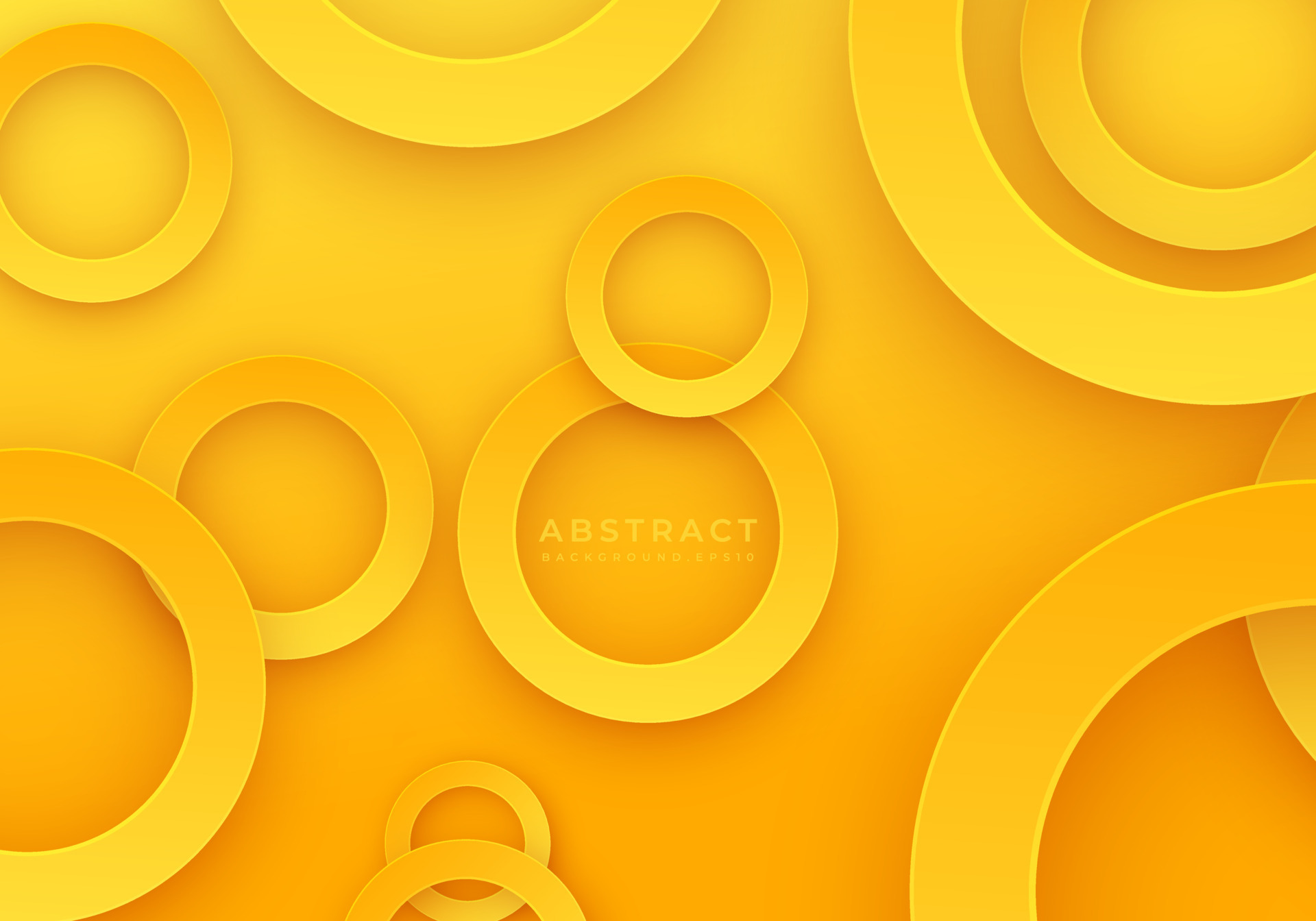 Abstract 3d Circle Papercut Layer Orange Background With Copy Space For Text 10970048 Vector Art