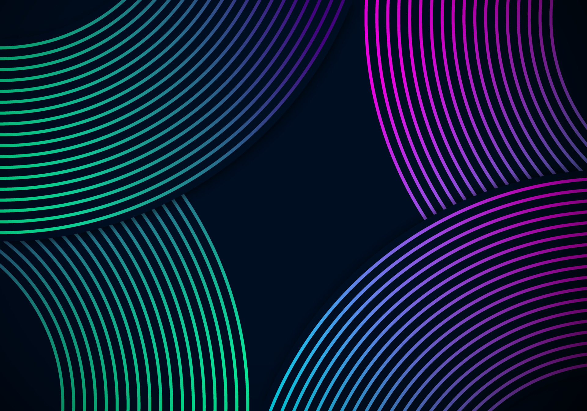 Modern Simple Overlap Circle Lines Gradient Texture On Dark Background With Copy Space 10970089