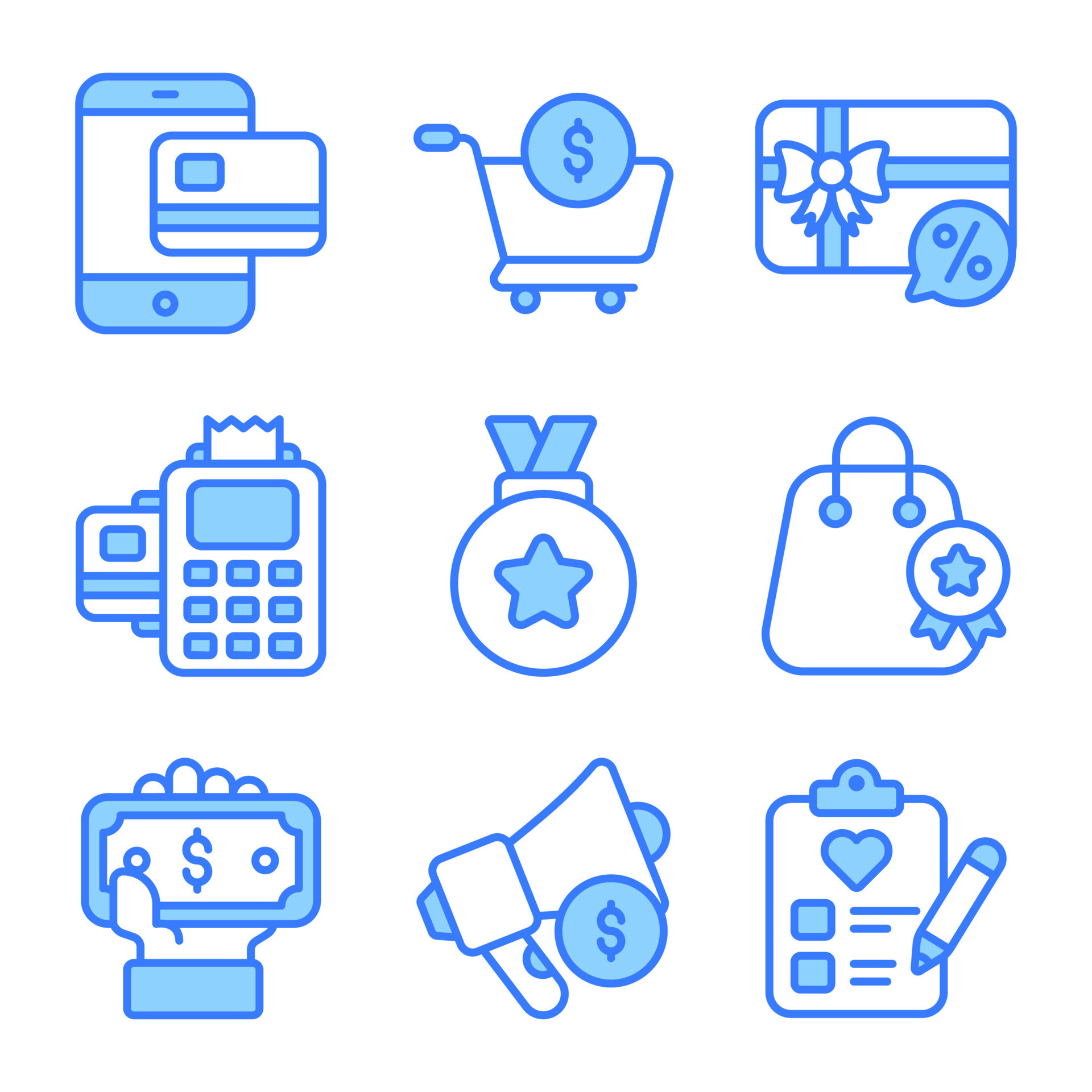 Cyber Monday icons Set of E-Commerce and Shopping related Vector Icons ...