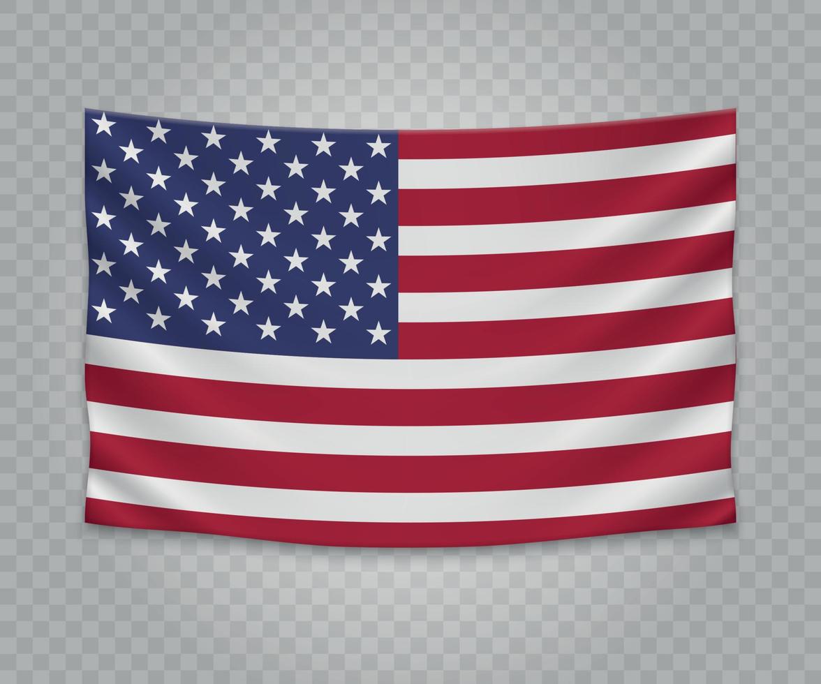 Realistic hanging flag 10972945 Vector Art at Vecteezy