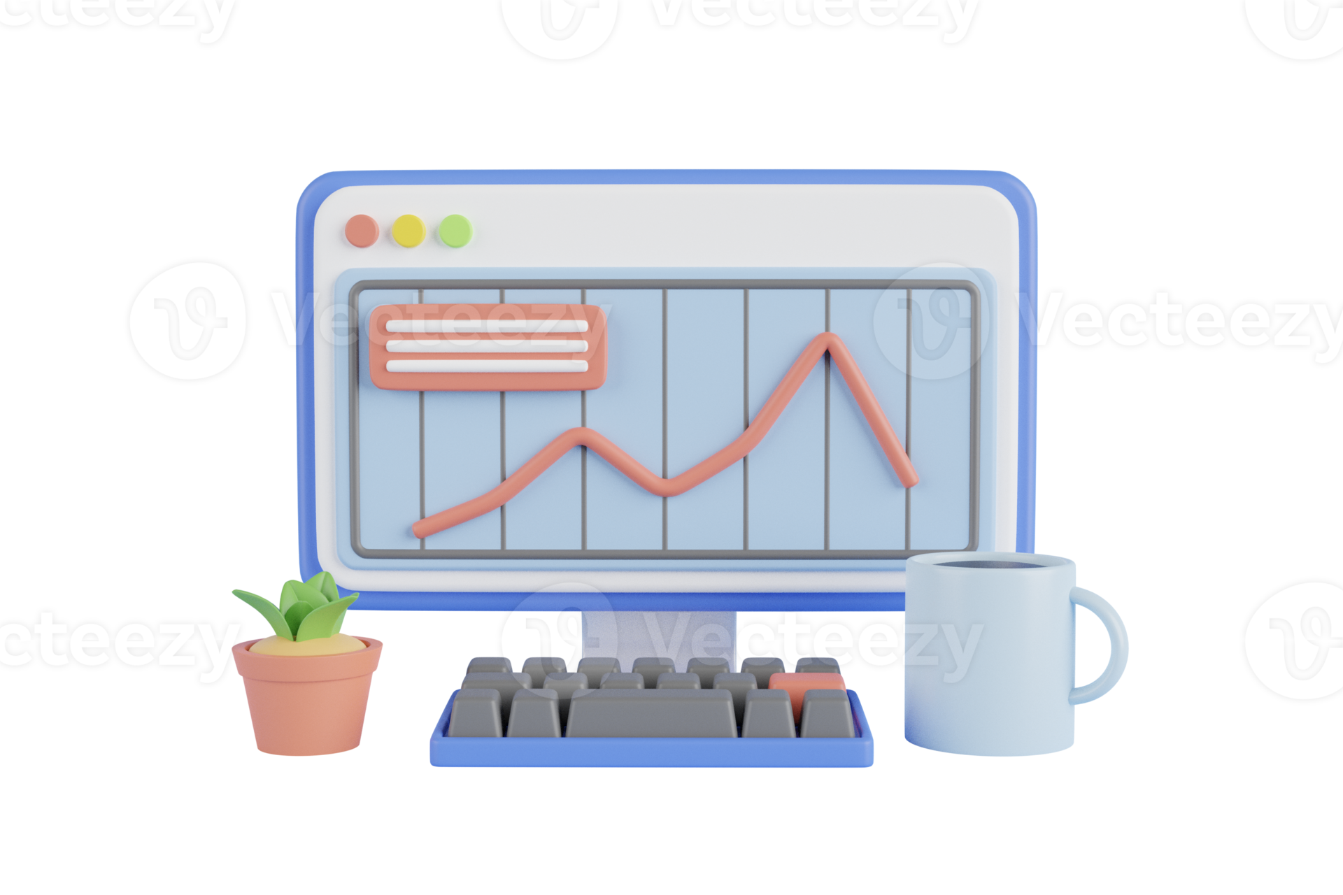 3D Computer laptop data analytics,marketing business strategy,analysis ...