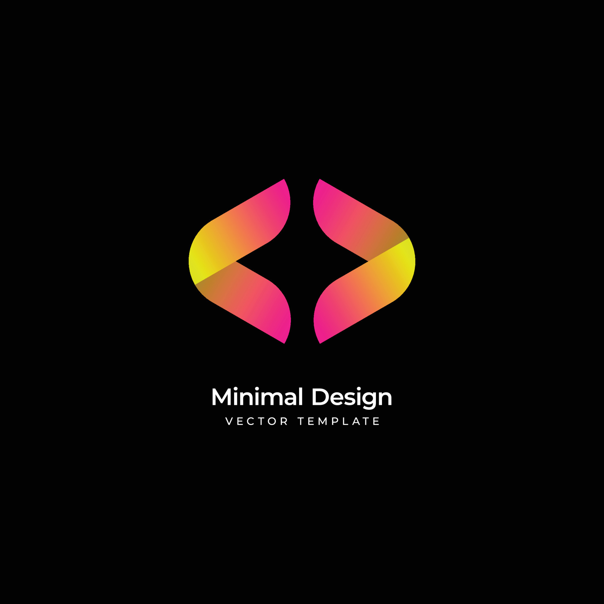 Coding minimal logo template. Vector illustration 10976135 Vector Art ...