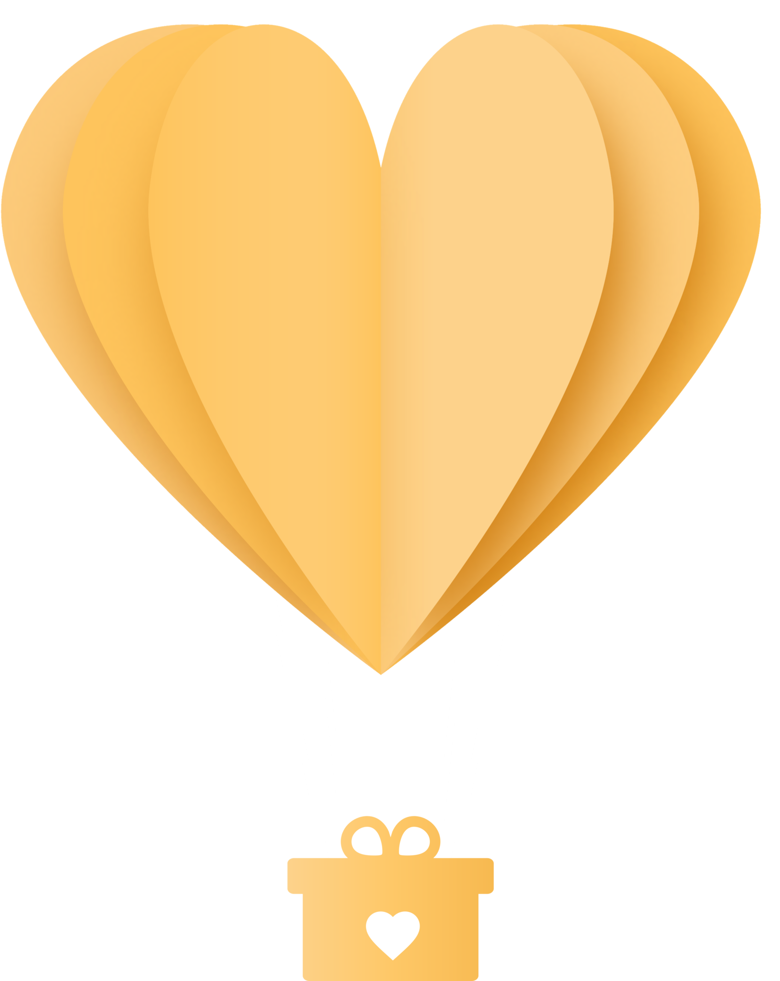Yellow Heart Hot Air Balloon Paper Cut, Heart Shaped Hot Air Balloon ...