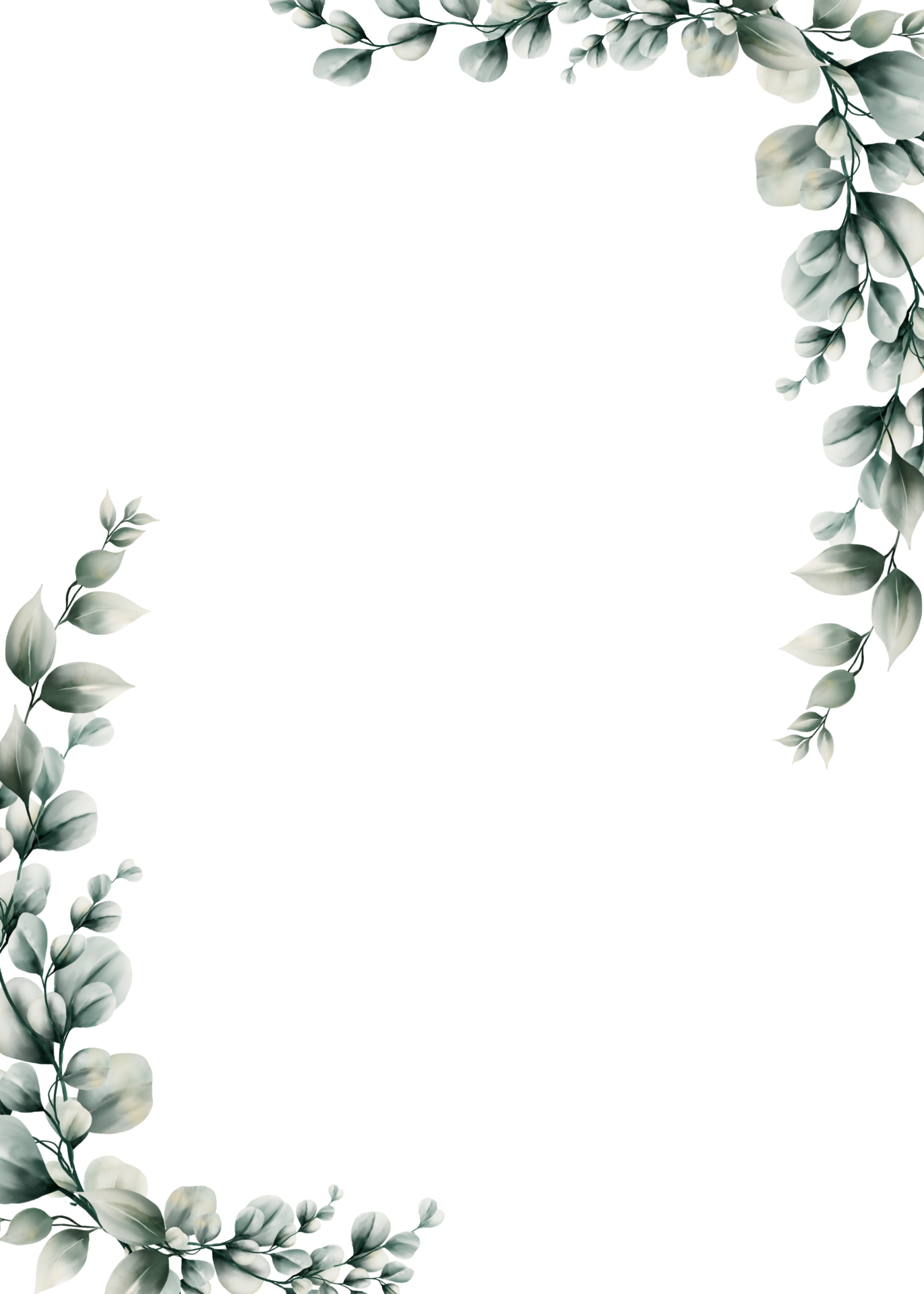 Watercolor eucalyptus leaf frame 10978383 PNG Watercolor eucalyptus leaf frame 10978383 PNG