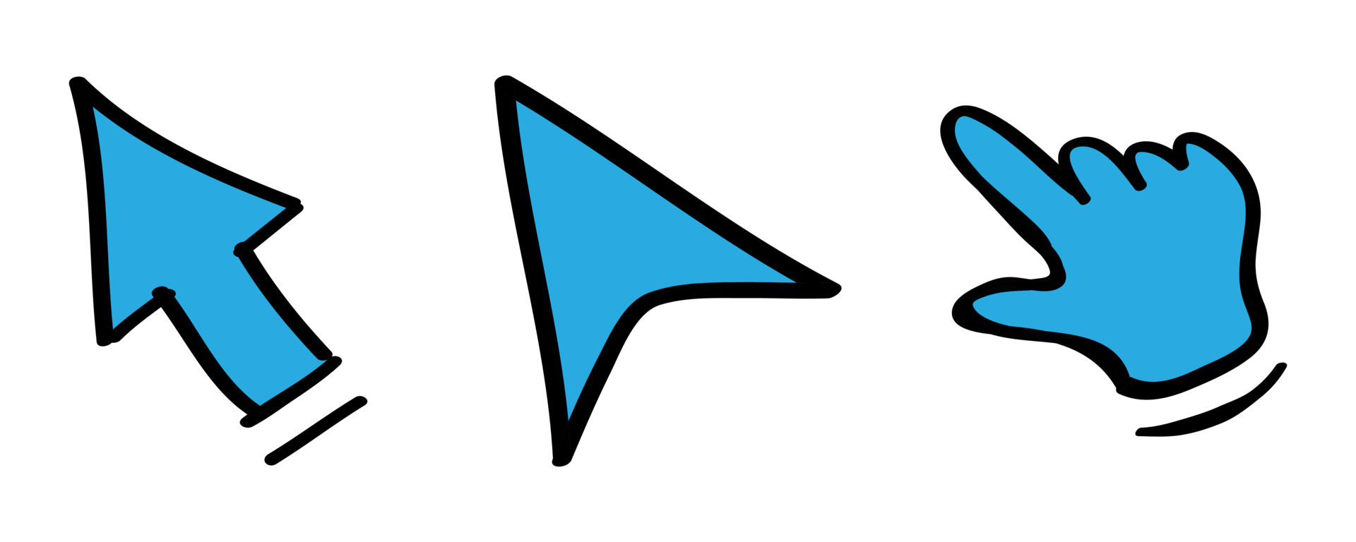 hand drawn pointer cursor icons in doodle style 10981754 Vector Art at ... hand drawn pointer cursor icons in doodle style 10981754 Vector Art at ...