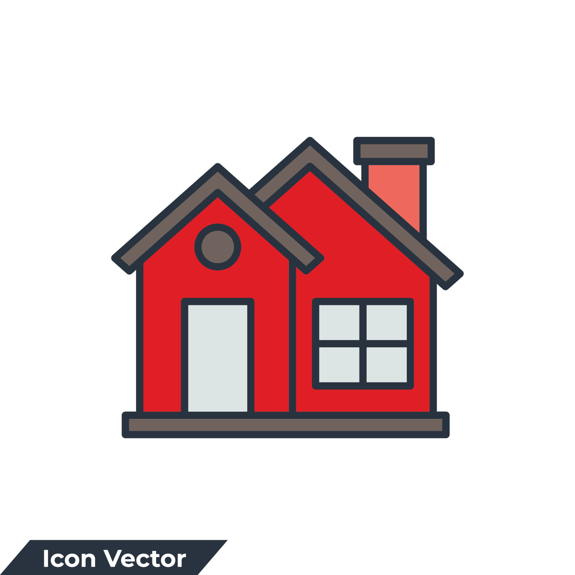 house icon logo vector illustration. home symbol template for graphic ...