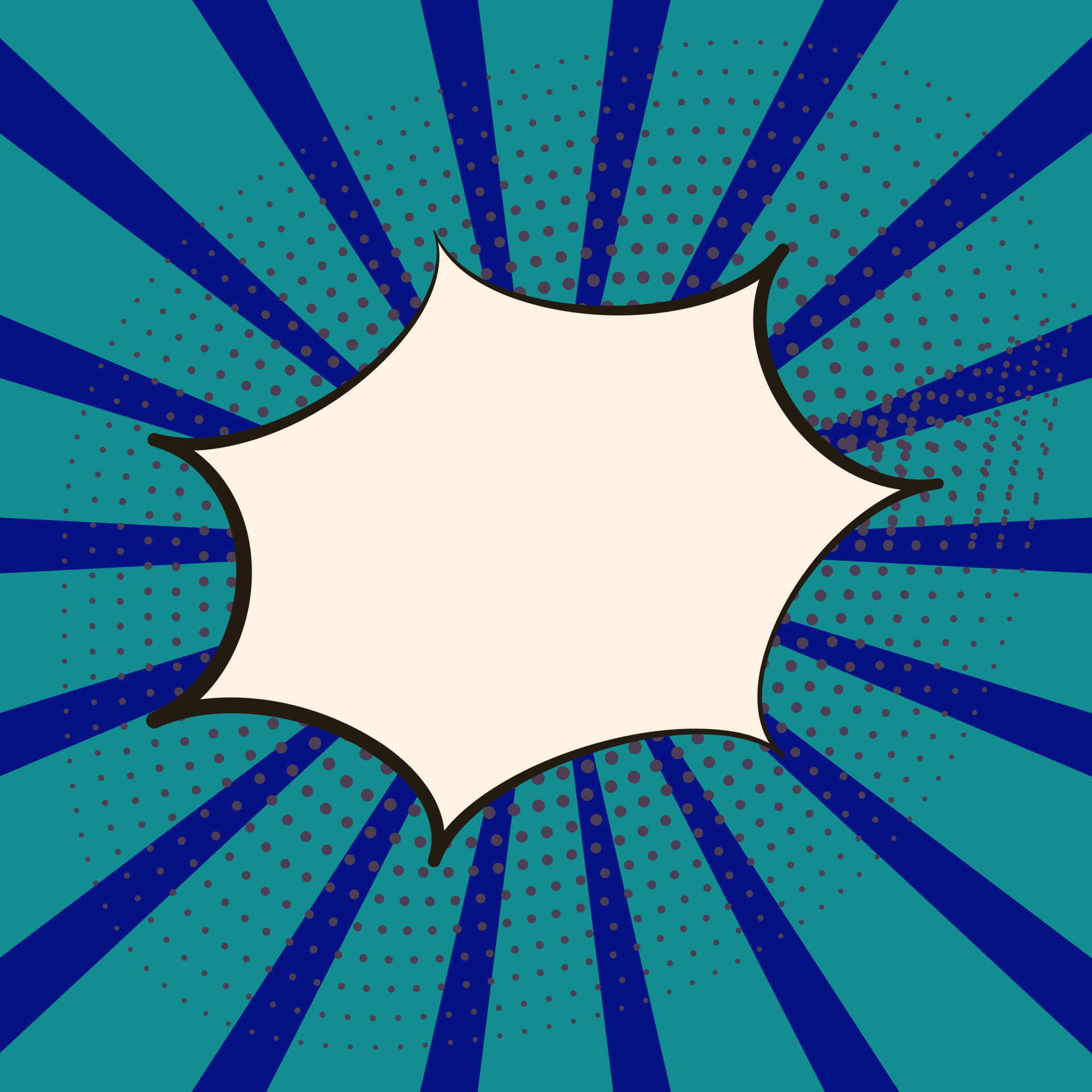 Basis for pop art style banner with place for text on a background with ...