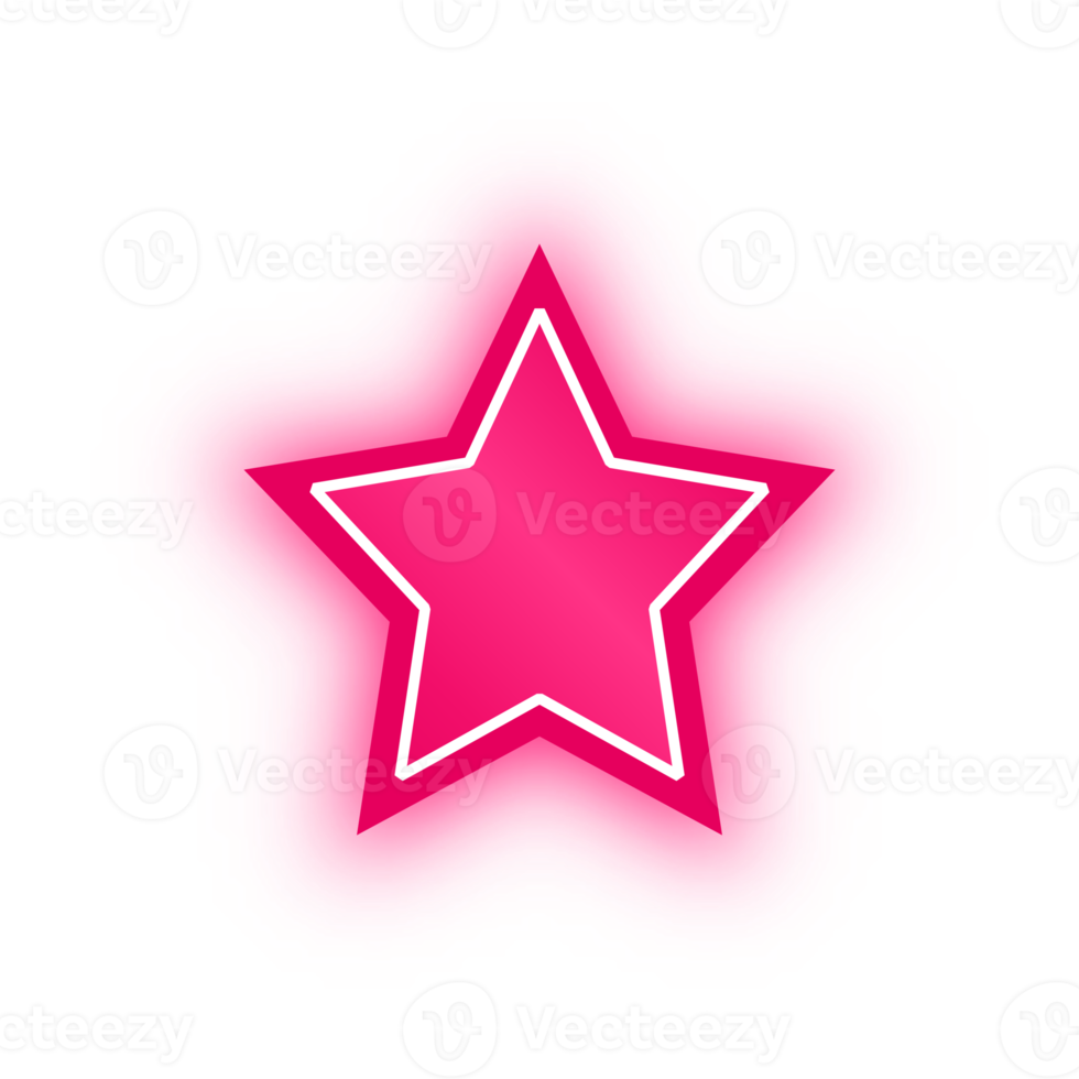 Neon Pink Star Banner, Neon Star 10983894 PNG