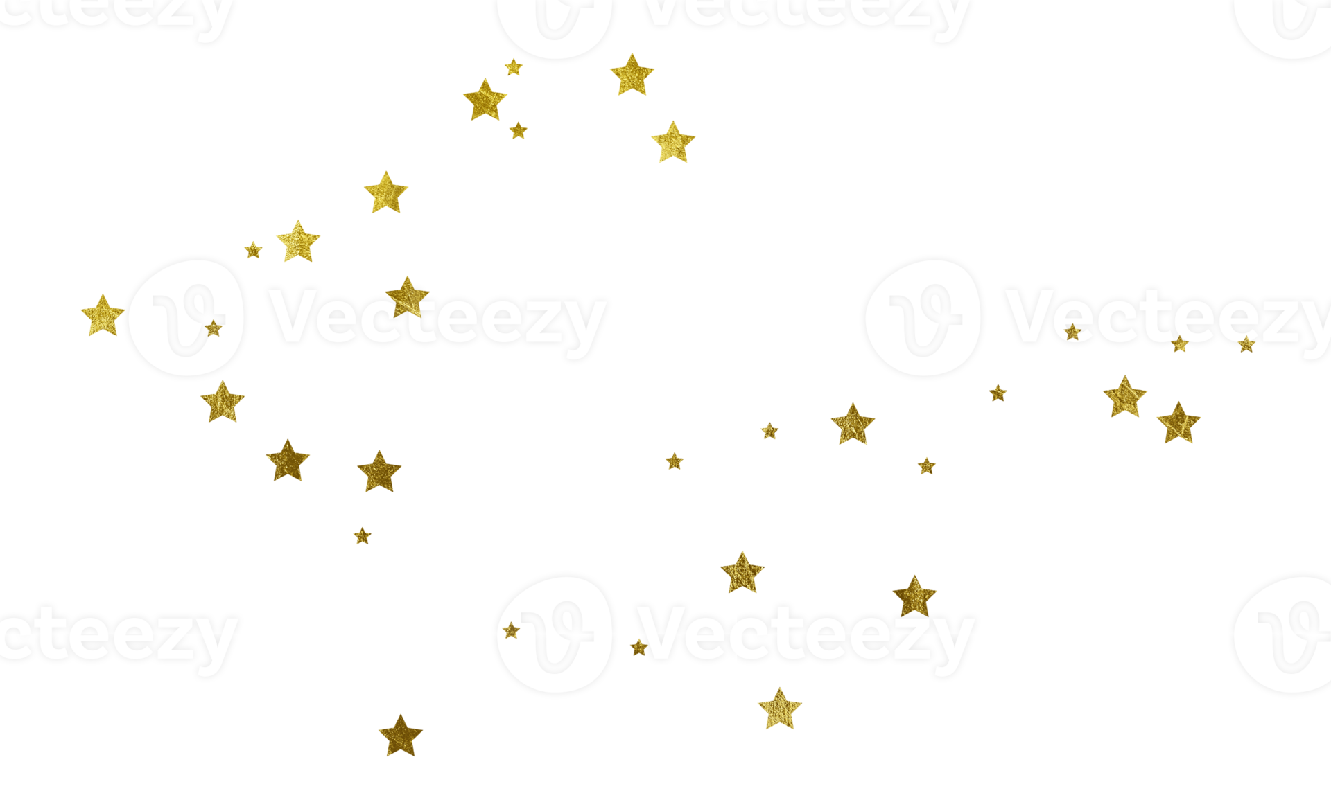 gold stars scattering cut out 10985297 PNG