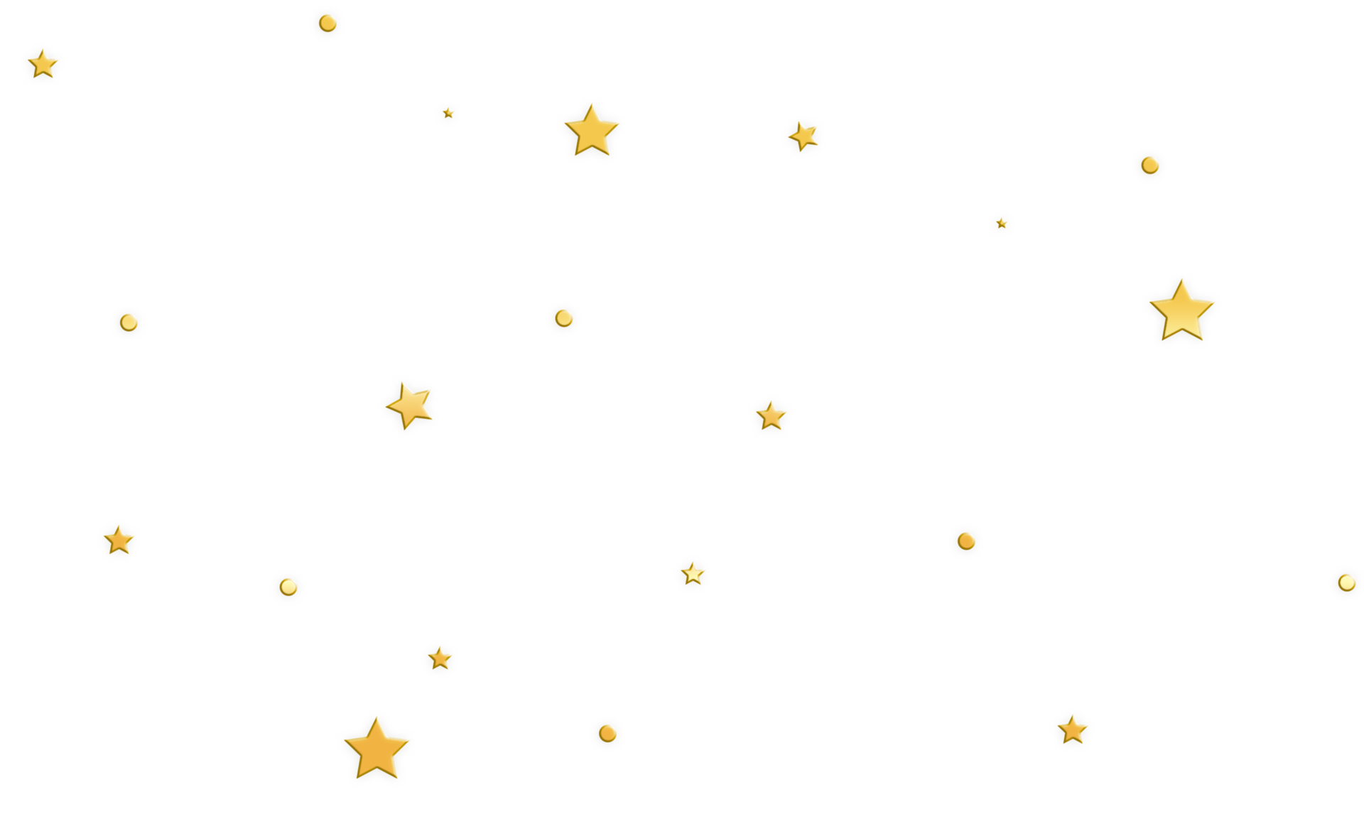 Gld Stars Scattering cut out 10985627 PNG