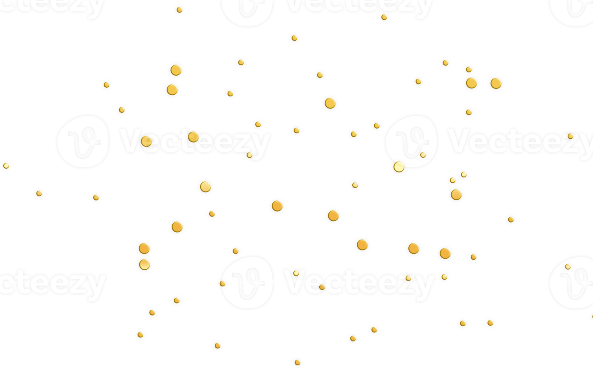 Golden Circles Scattering cut out 10985631 PNG