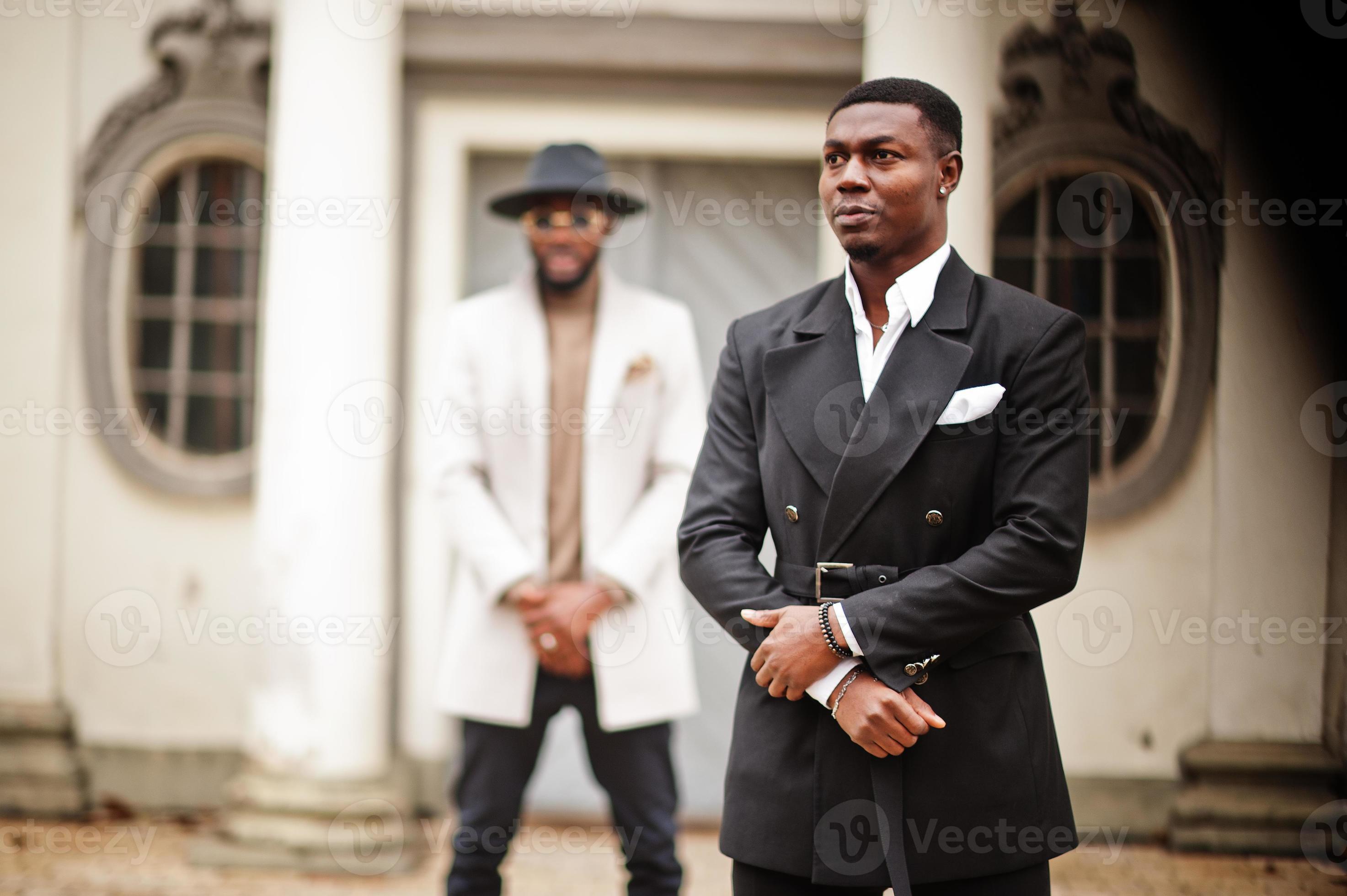 Two fashion black men. Fashionable portrait of african american male ...
