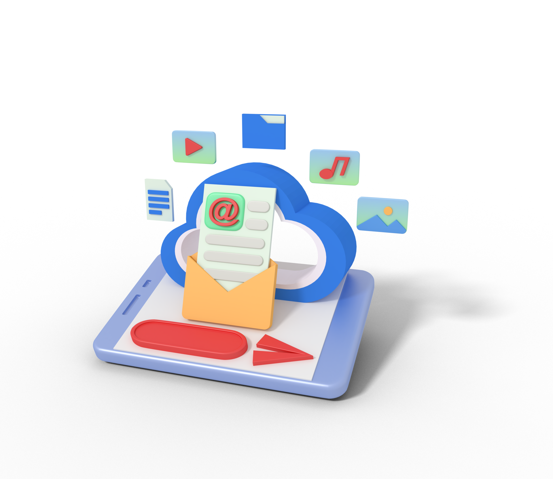 3d Illustration Of File Transfer To Cloud Storage 10987245 Png
