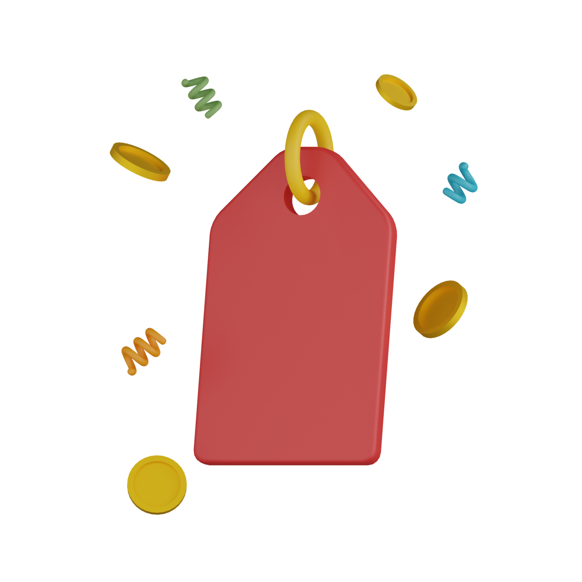 3d Isolated Price Tag Icon 10988618 PNG