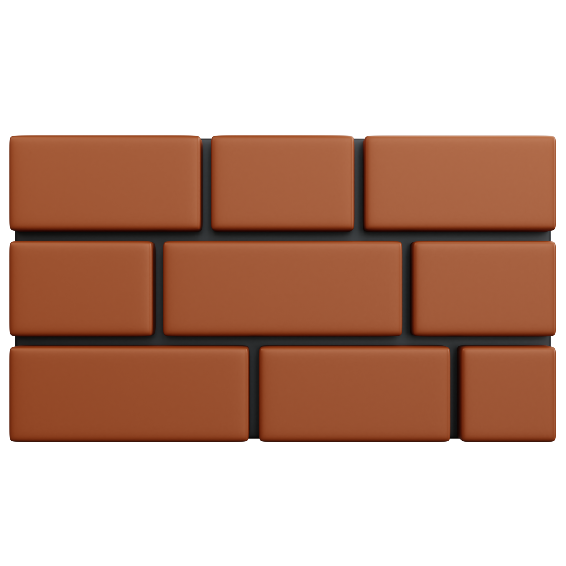 3d Rendering Brown Brick Wall Isolated 10989908 Png
