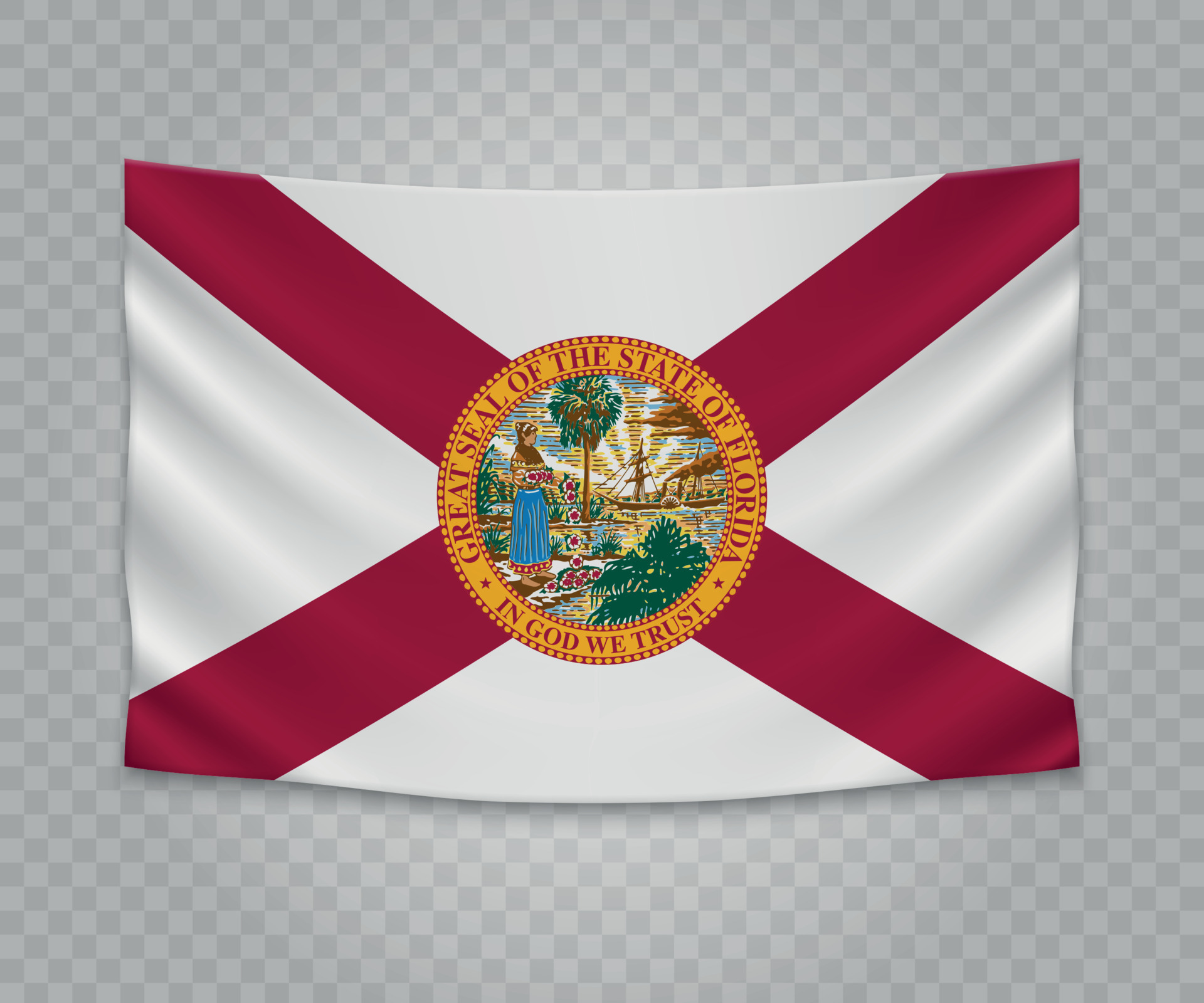 Realistic hanging flag 10994775 Vector Art at Vecteezy