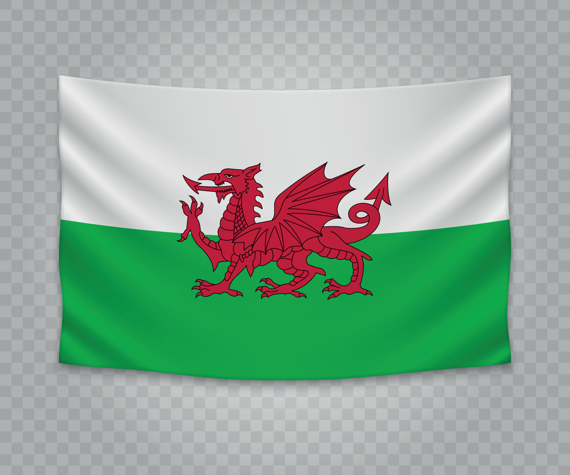 Realistic hanging flag 10994988 Vector Art at Vecteezy