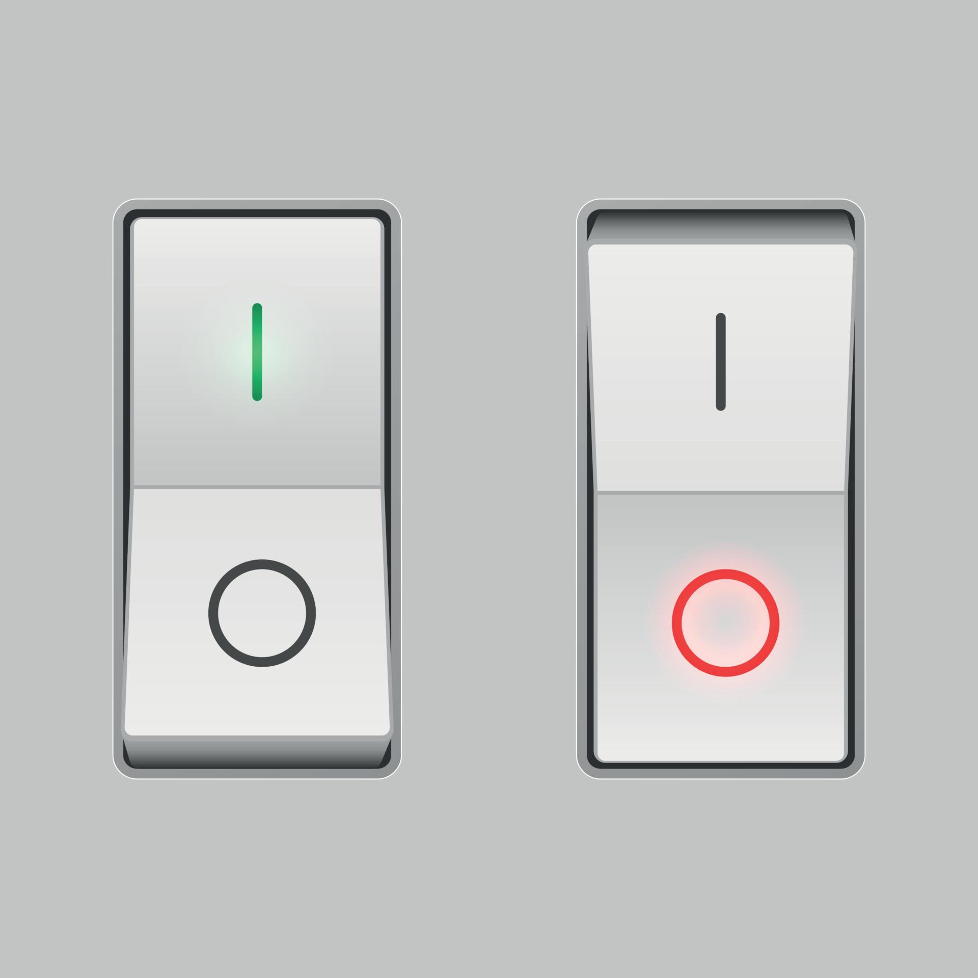 Realistic toggle switch 10995391 Vector Art at Vecteezy