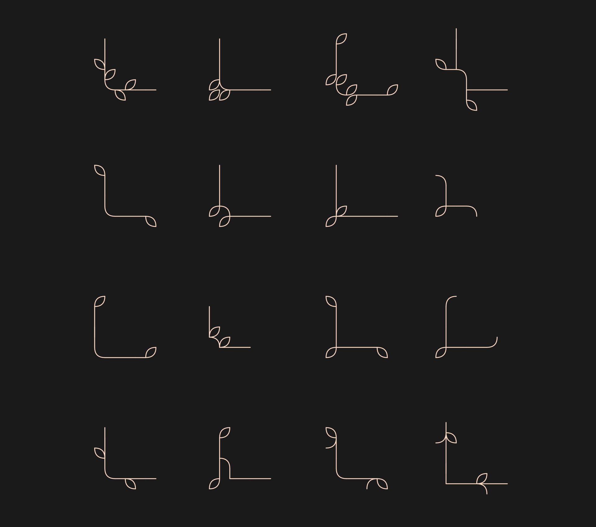 Aesthetic Border Corner Leaves Line 10995784 Vector Art at Vecteezy