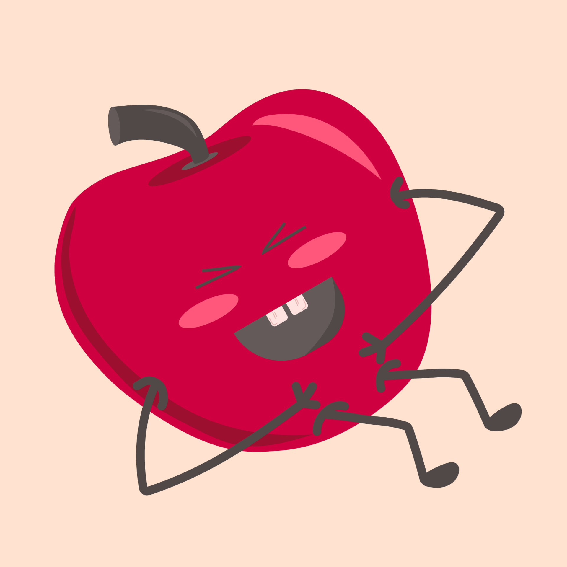 An apple rolling with laughter 10996564 Vector Art at Vecteezy An apple rolling with laughter 10996564 Vector Art at Vecteezy