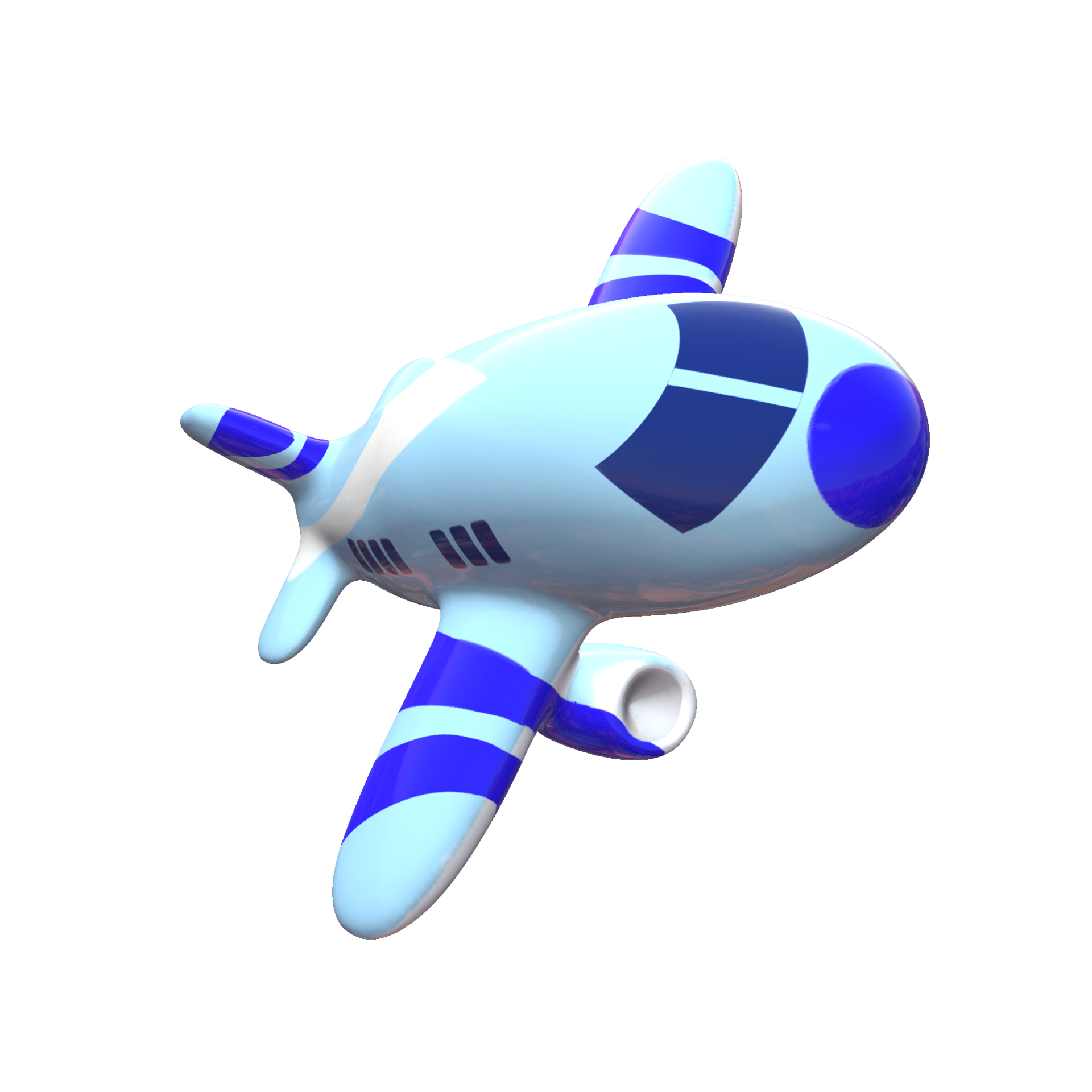 Airplane cartoon png 3d model 10996709 PNG