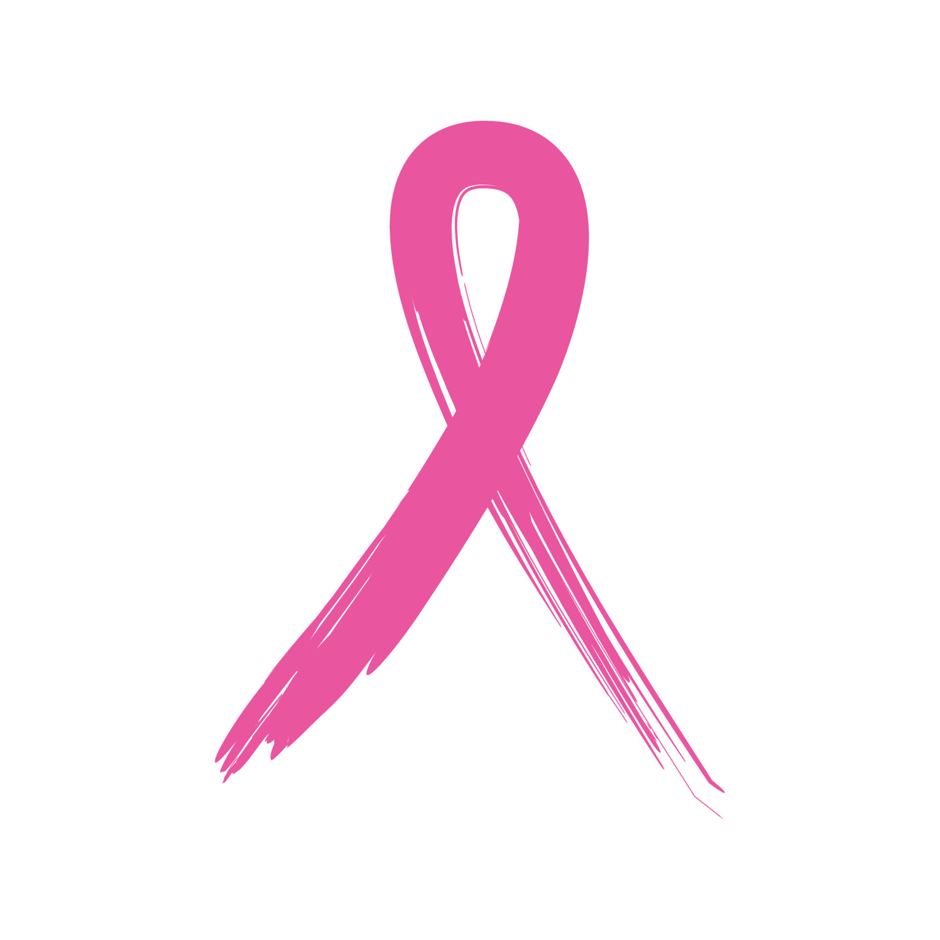 Pink Ribbon Breast Cancer Awareness Symbol Isolated On White Vector