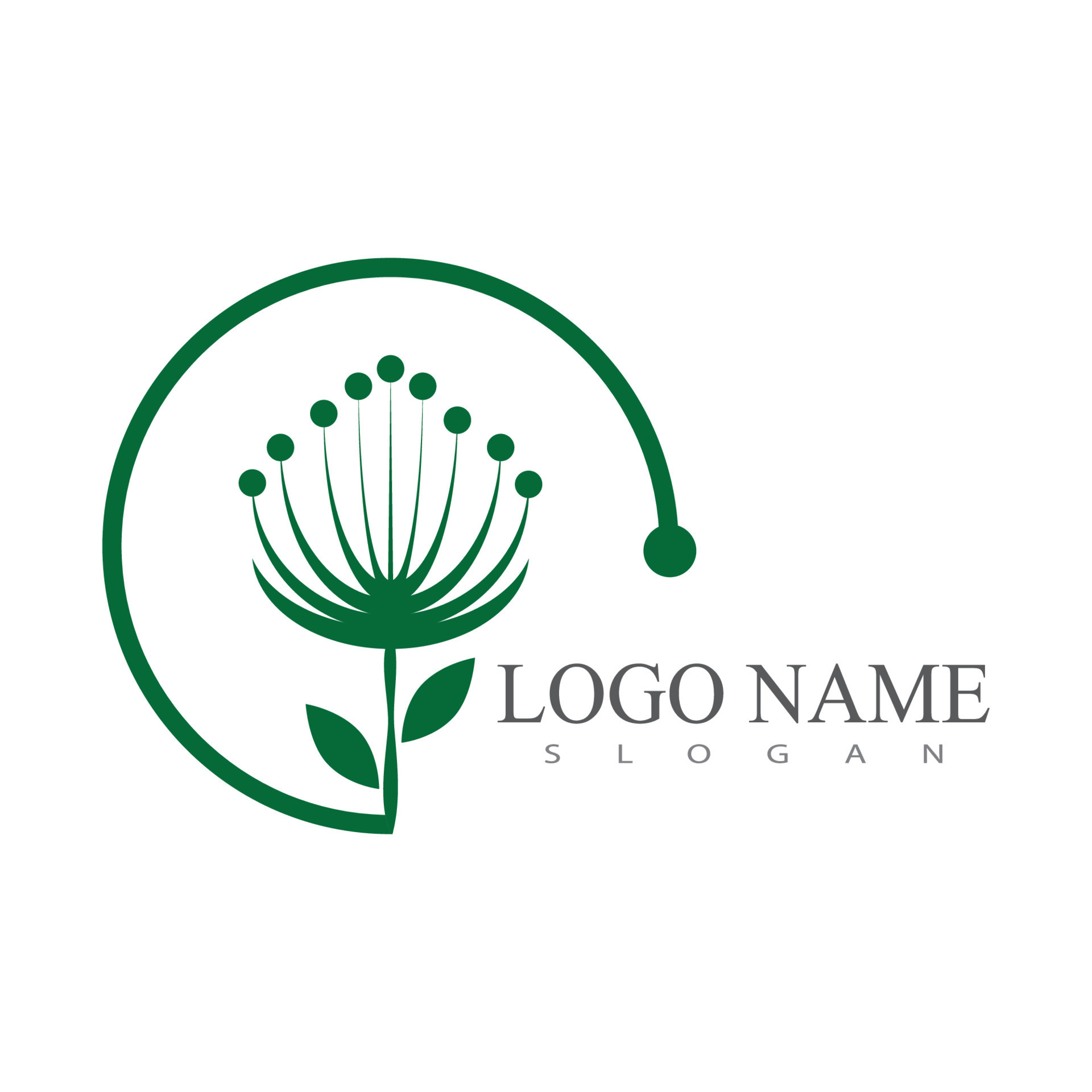 Dandelion flower logo vector template design 10997063 Vector Art at ...