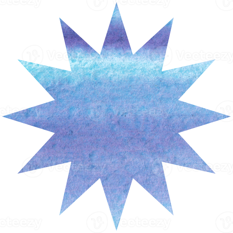 Blue watercolor star. Celestial element, space, sky 10997647 PNG